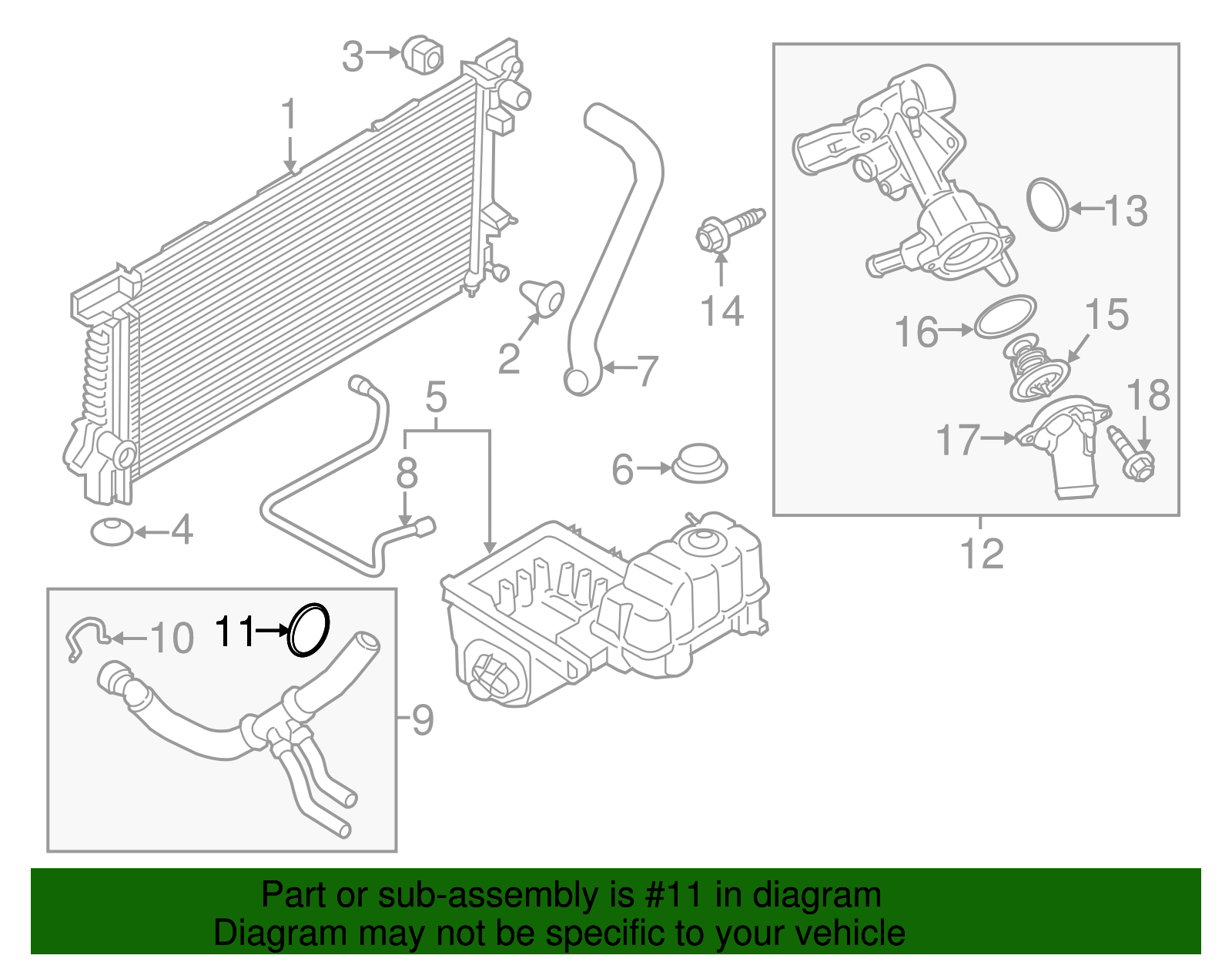 2011-2025 Ford OEM NEW Ford 2013-2018 Truck Upper Lower Water Pump Tube ...
