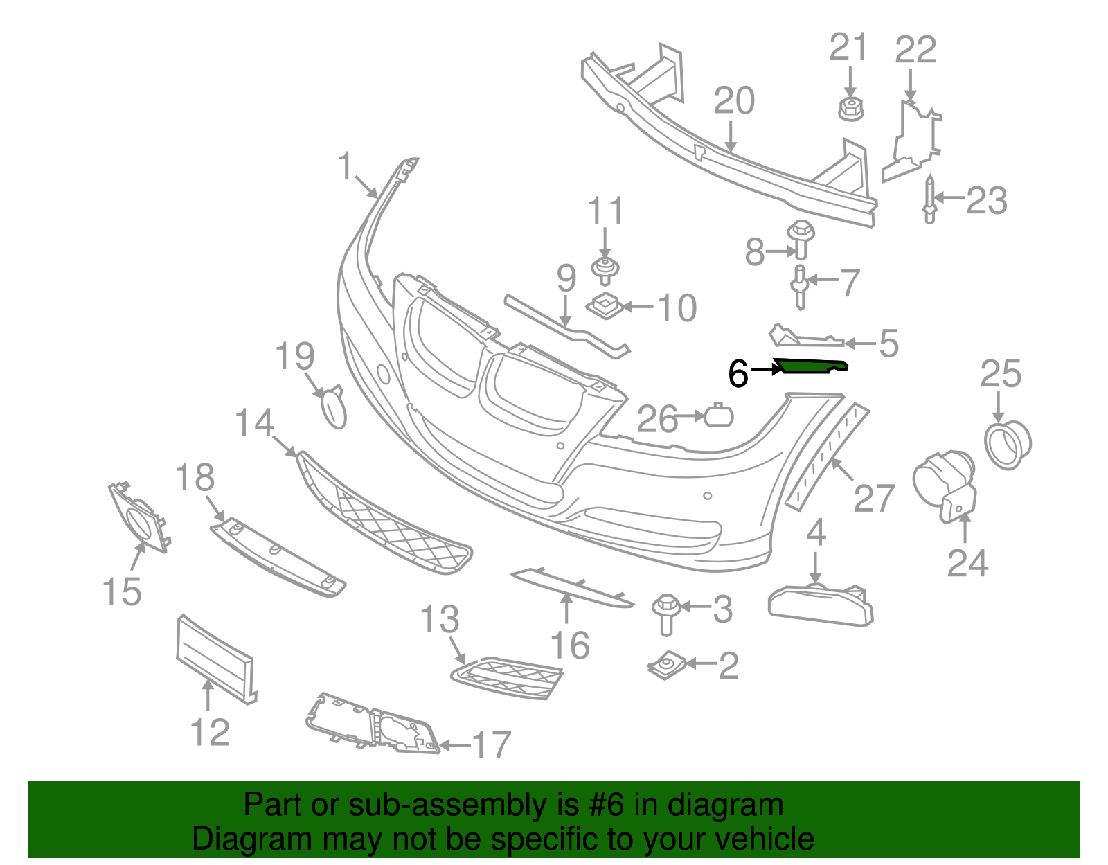 51117134098 - 2006-2012 BMW Upper Support Insert (51-11-7-134-098 ...