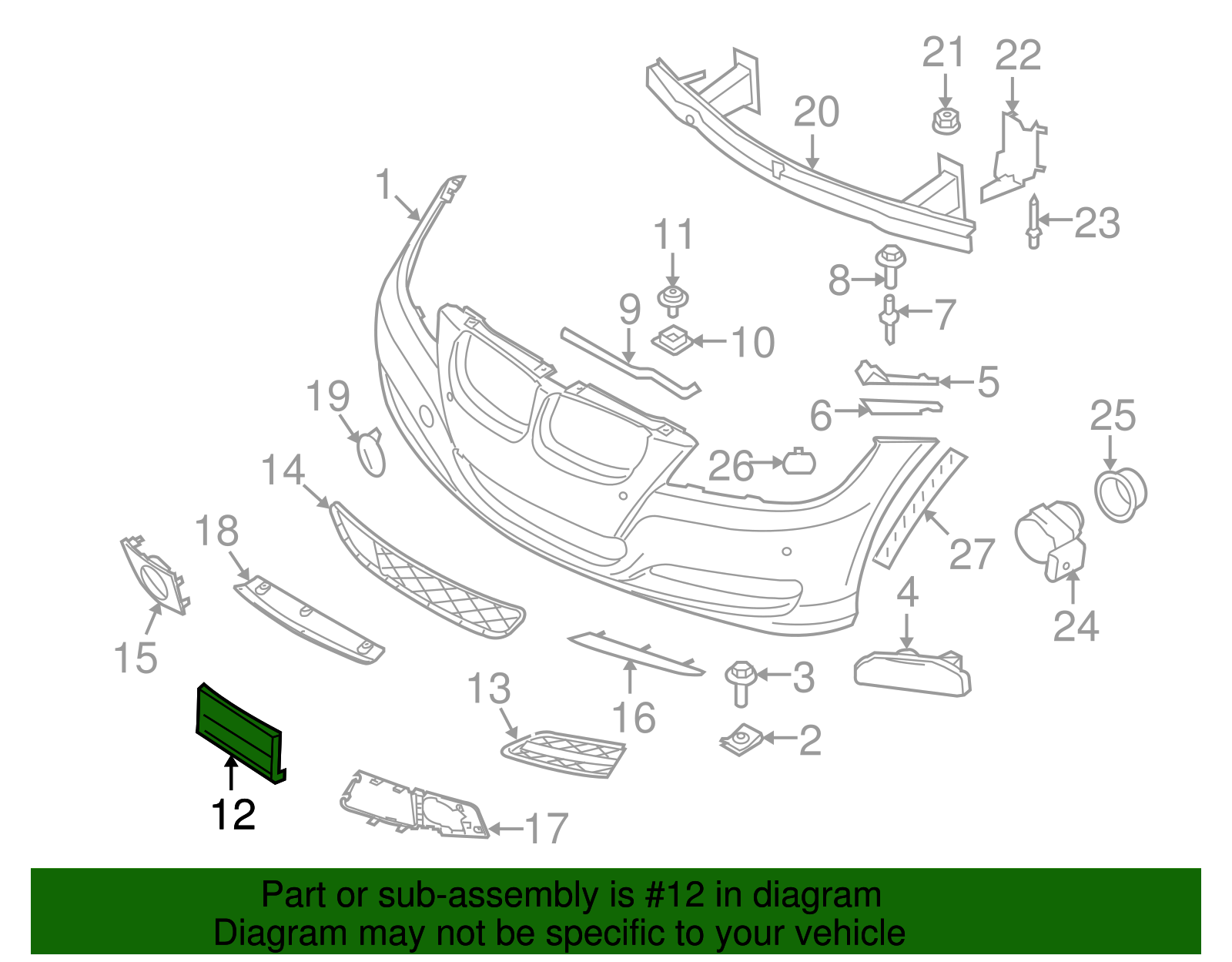 51117891529 - 2009-2012 BMW License Bracket (51-11-7-891-529) | BMW of ...