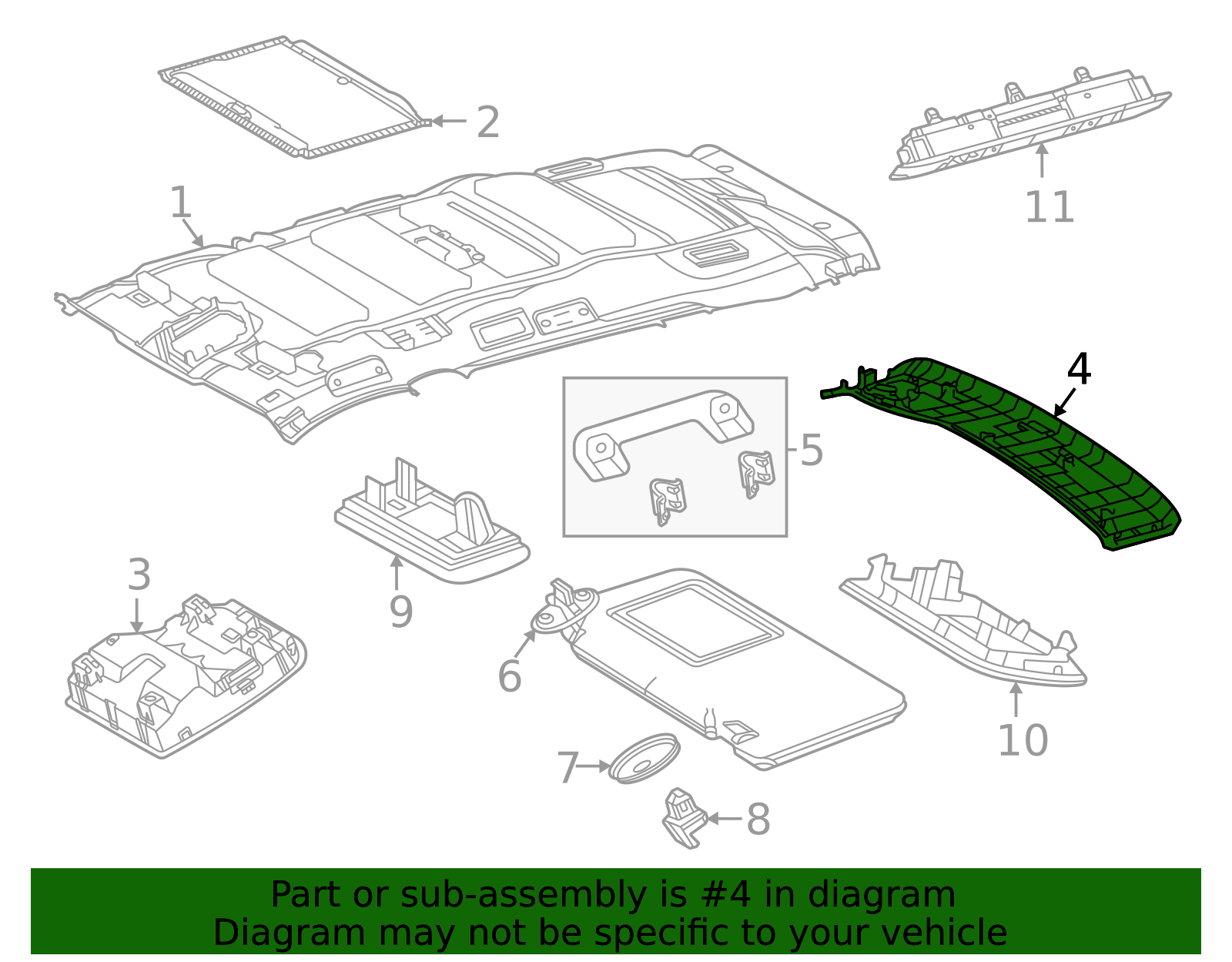 2021-2025 Toyota Sienna Roof Trim 62430-08010-B1 | Toyota Parts Center