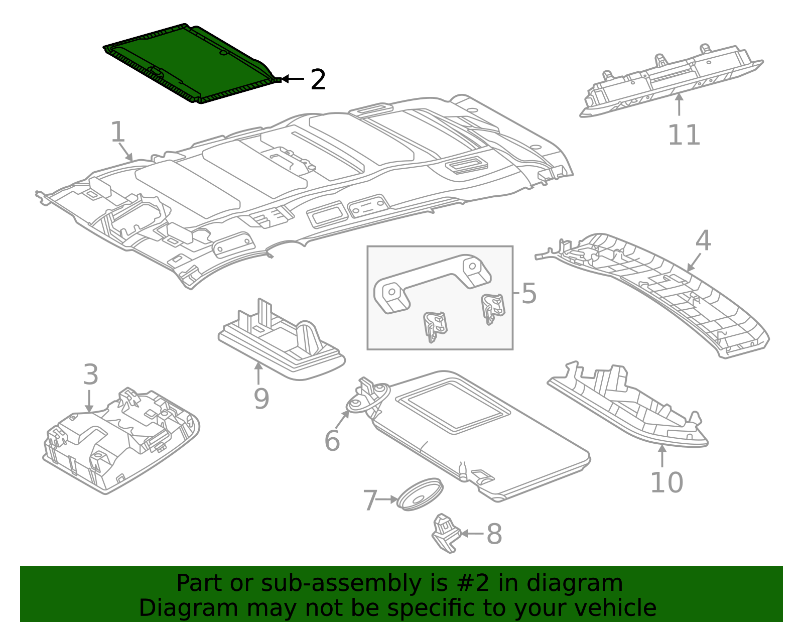 2021-2025 Toyota Sienna Sunroof Cover 63306-08060-B2 | Toyota Parts Center