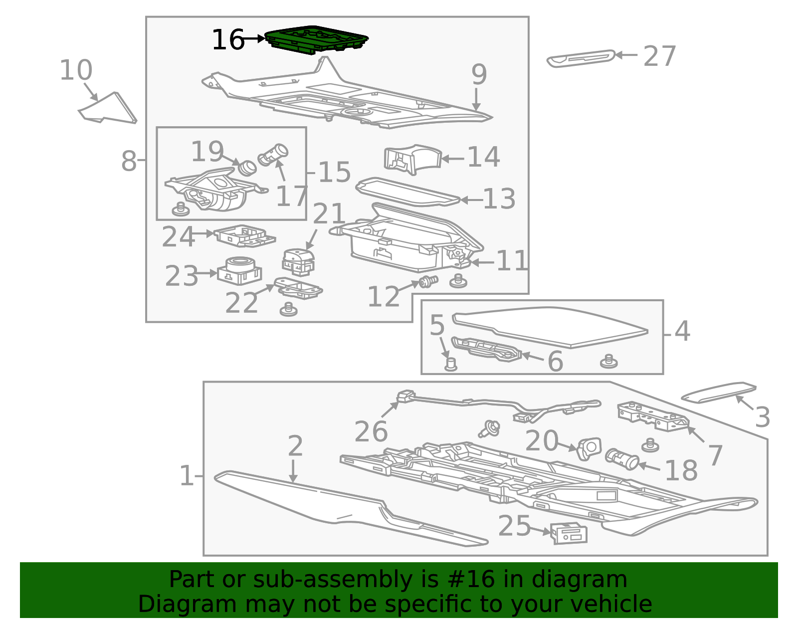 22789411 - Front Floor Console Transmission Shift Opening Trim Plate ...