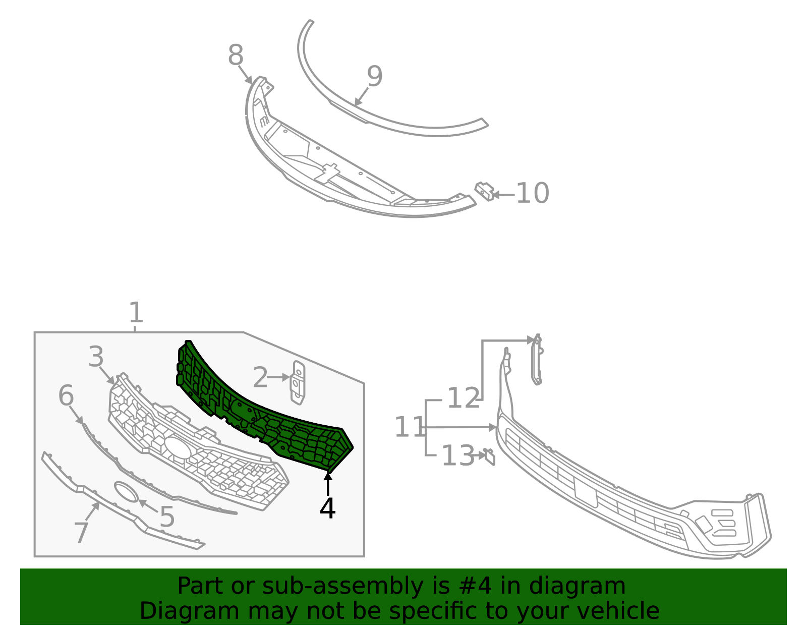 86366-P2100 - Grille Cover 2021-2023 Kia Sorento | Kia.Parts Store