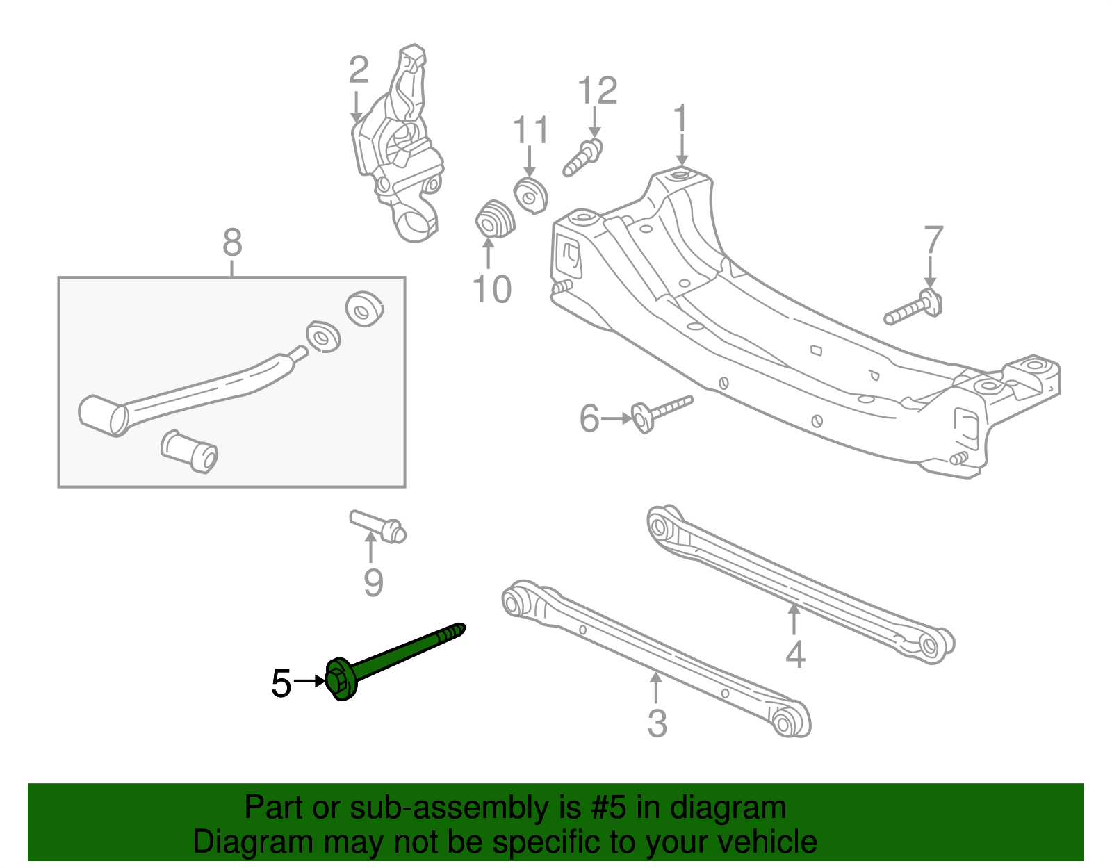 11519088 - Rear Suspension Knuckle Bolt 1997-2005 GM | Paradise GM Parts
