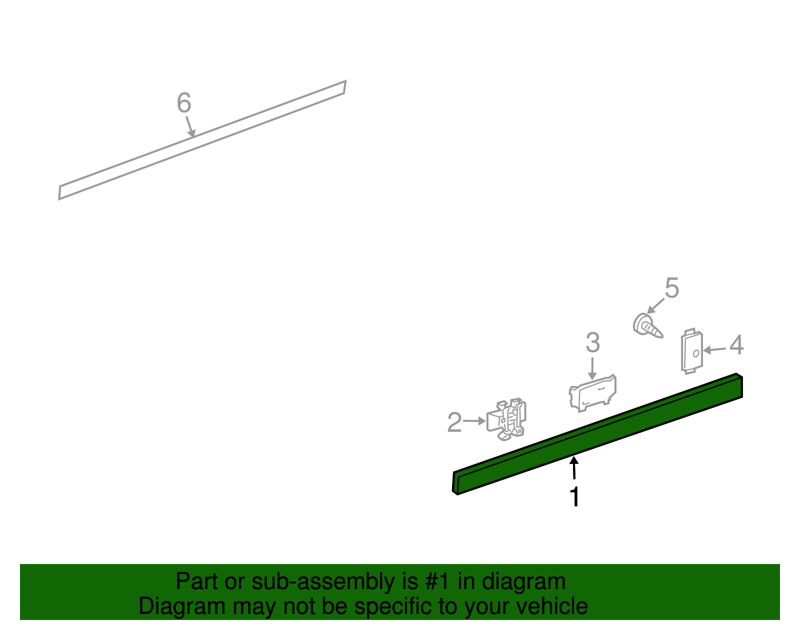 209-690-11-82-9999 - Body Side Molding 2003-2009 Mercedes-Benz ...