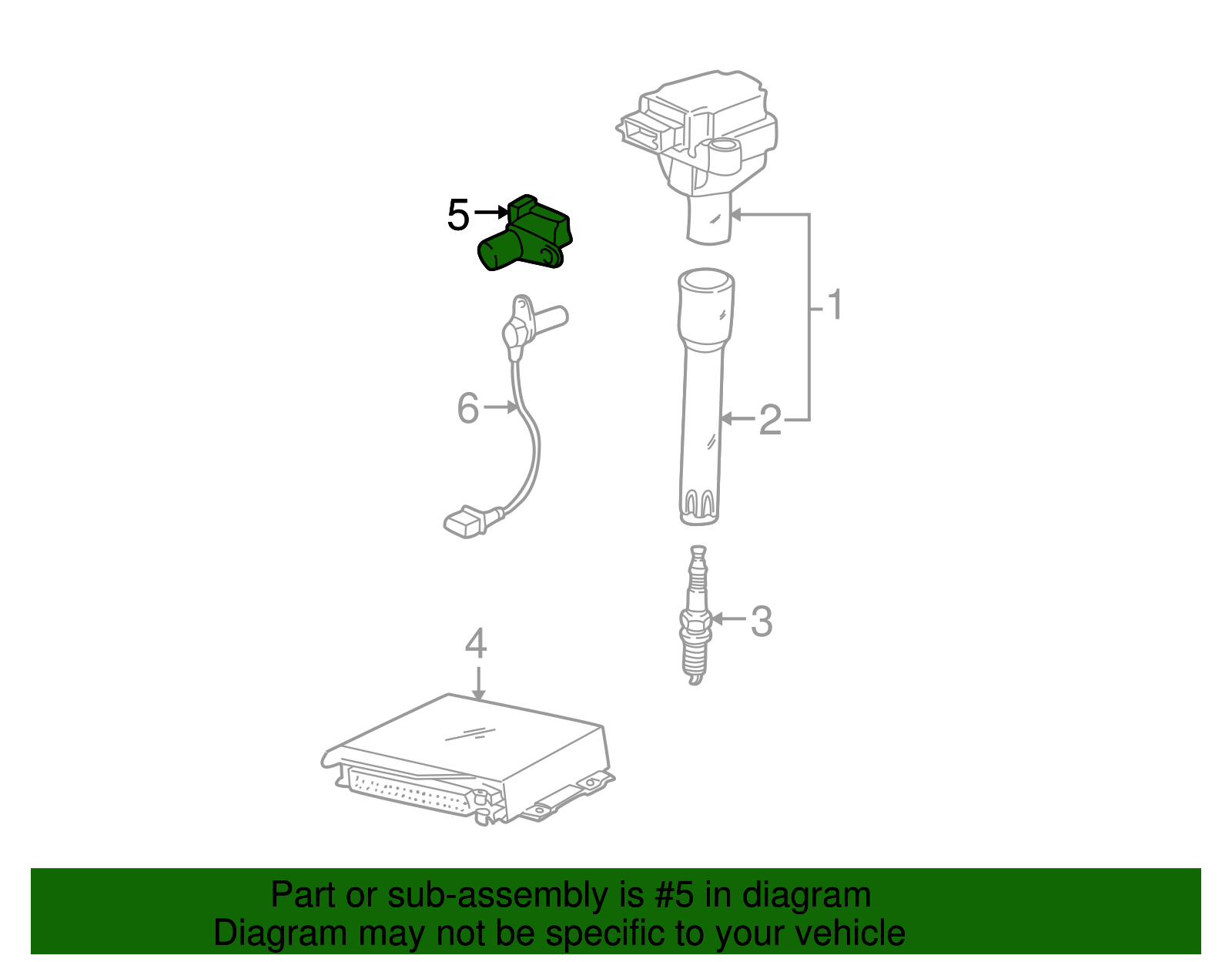 1997-2006 Porsche Engine Camshaft Position Sensor 996-606-106-04 | OEM ...