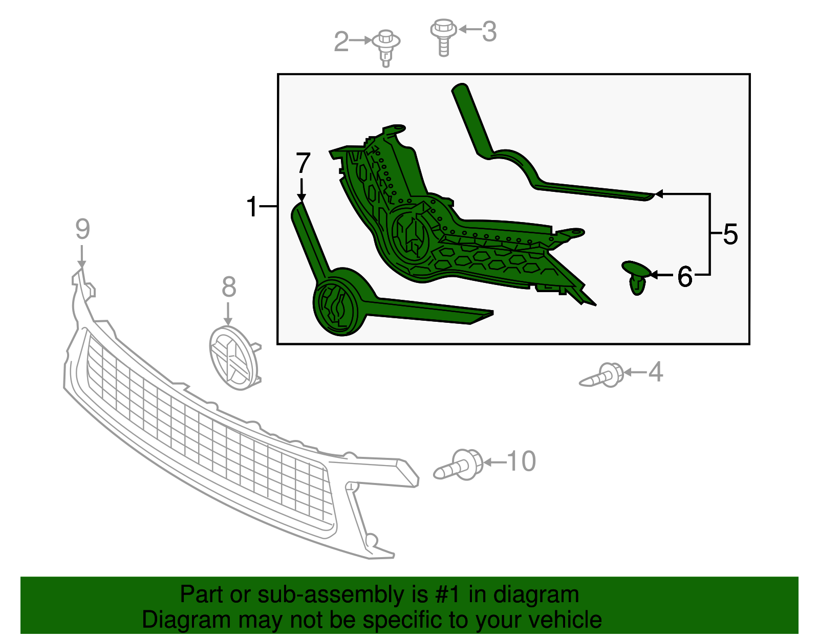 53100-12491 - Grille 2016-2018 Toyota | Longo Toyota Parts