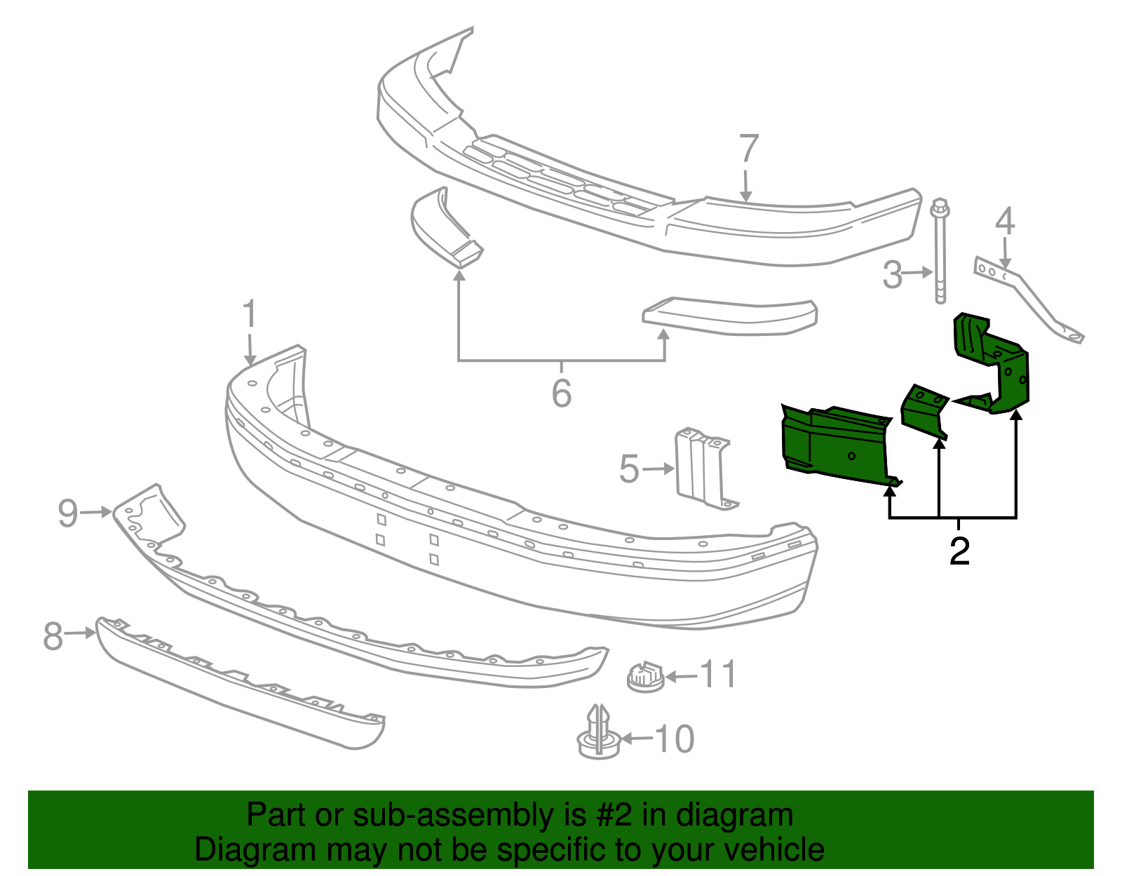 2003-2025 GM Front Bumper Impact Bar Bracket 15757010 | Shop Matick ...