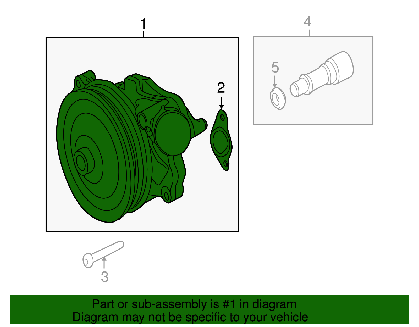 2010-2025 Jaguar Water Pump Assembly AJ813909 | OEM Parts Online