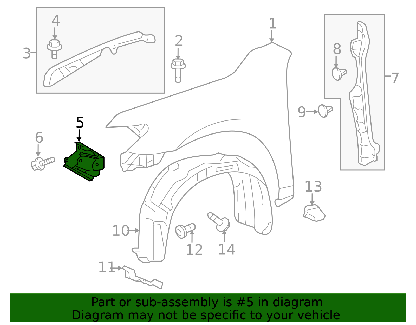 53835-06070 - Fender Bracket Toyota San Diego Parts