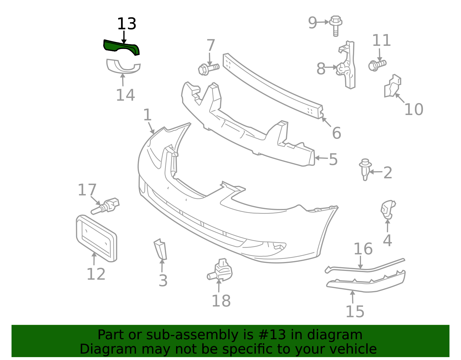 2007-2008 Toyota Solara Bumper Seal 52544-06010 | Toyota Parts Center