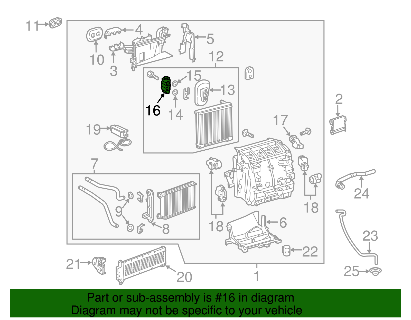 Genuine Toyota Expansion Valve part# 88515-F4020 for 2018-2022 Toyota C ...