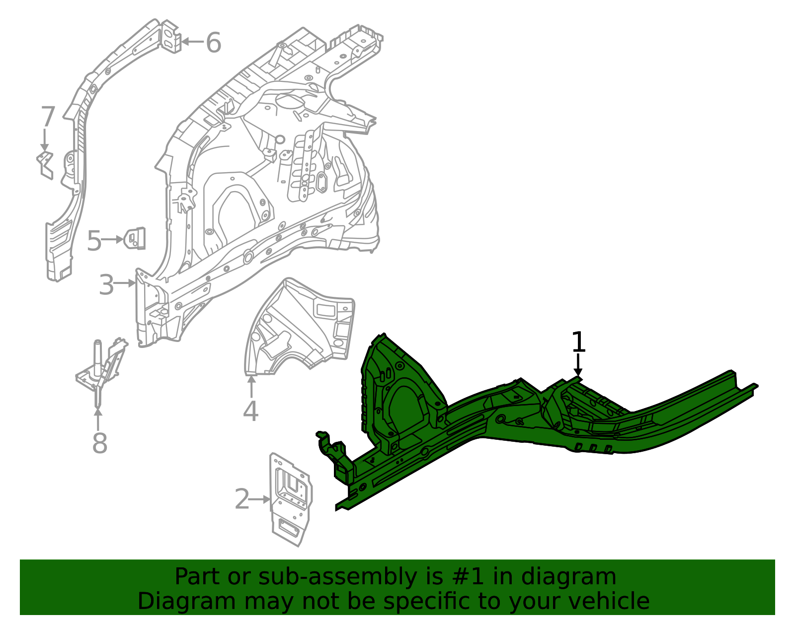 64601-R5000 - Rail Assembly 2021-2025 Kia Sorento | Kia.Parts Store