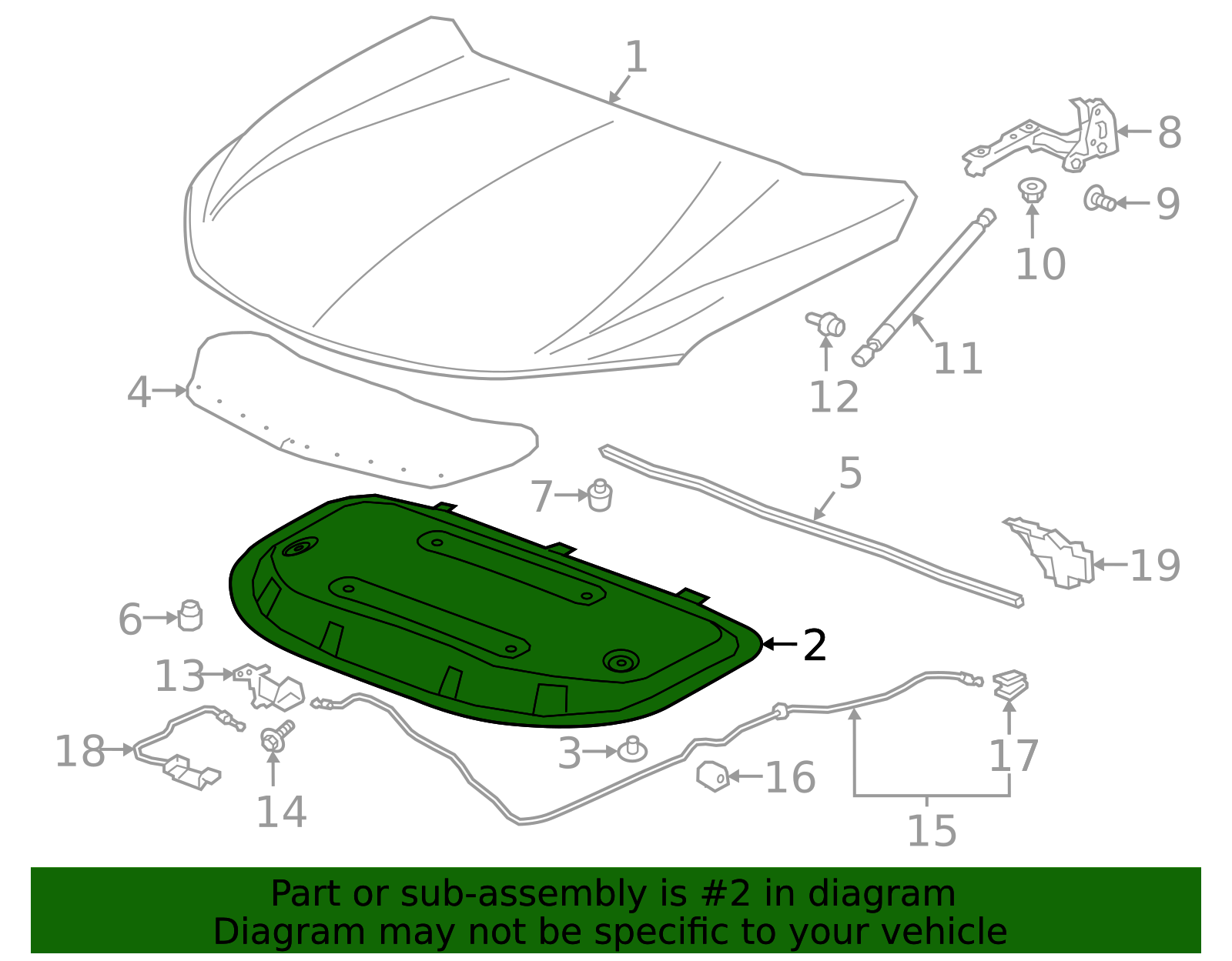 2019-2025 Chevrolet Blazer Hood Insulation Pad 42441956 GM ...