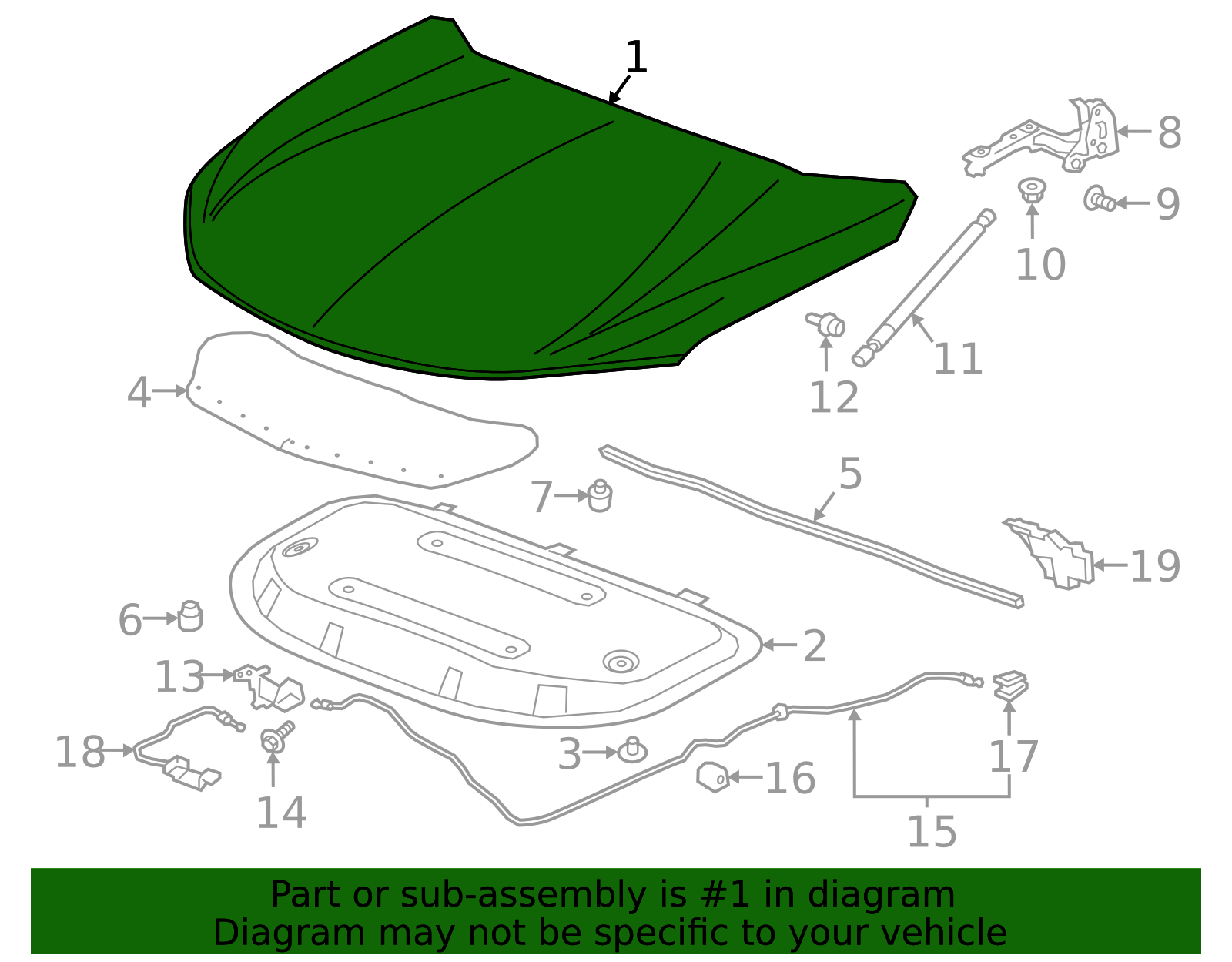 2019-2025 Chevrolet Blazer Hood 84922348 GM | GMPartsDirect.com