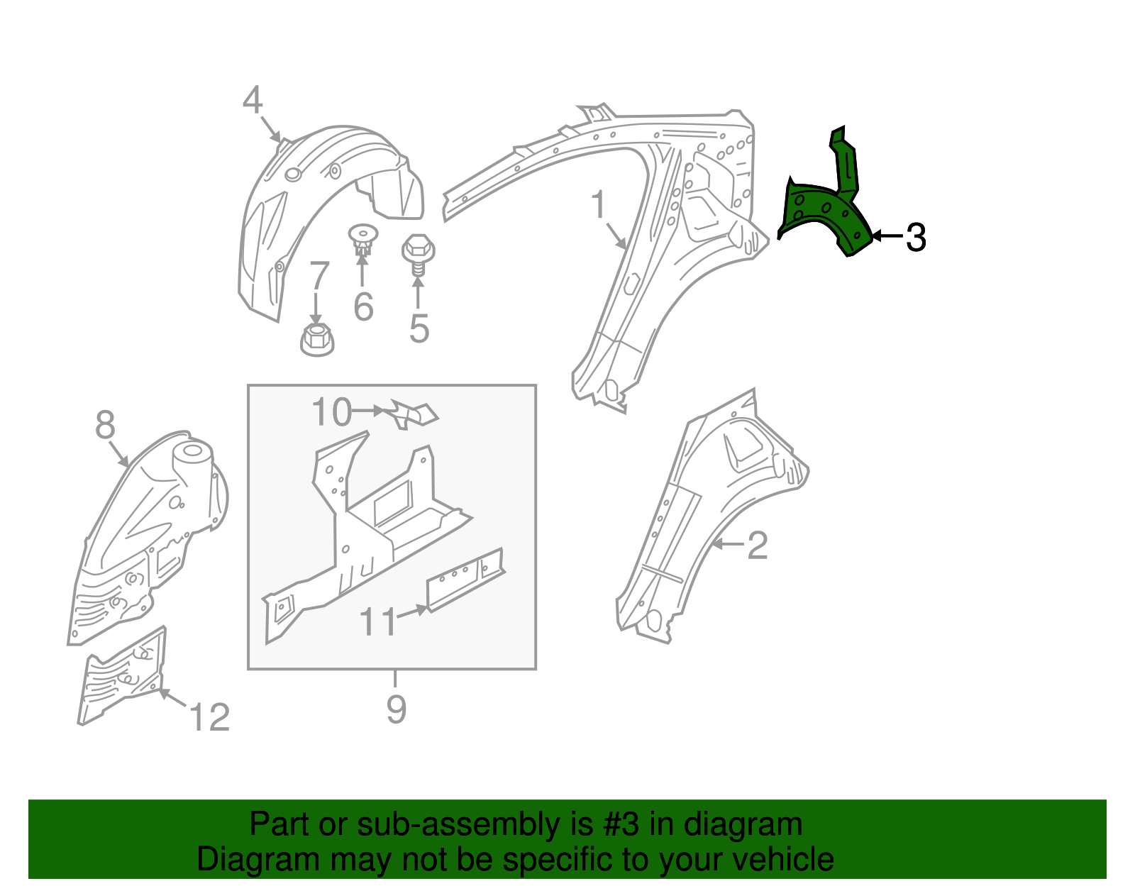 41-21-7-240-548 - Wheelhouse Brace - 2011-2016 BMW | BMW Parts Exchange