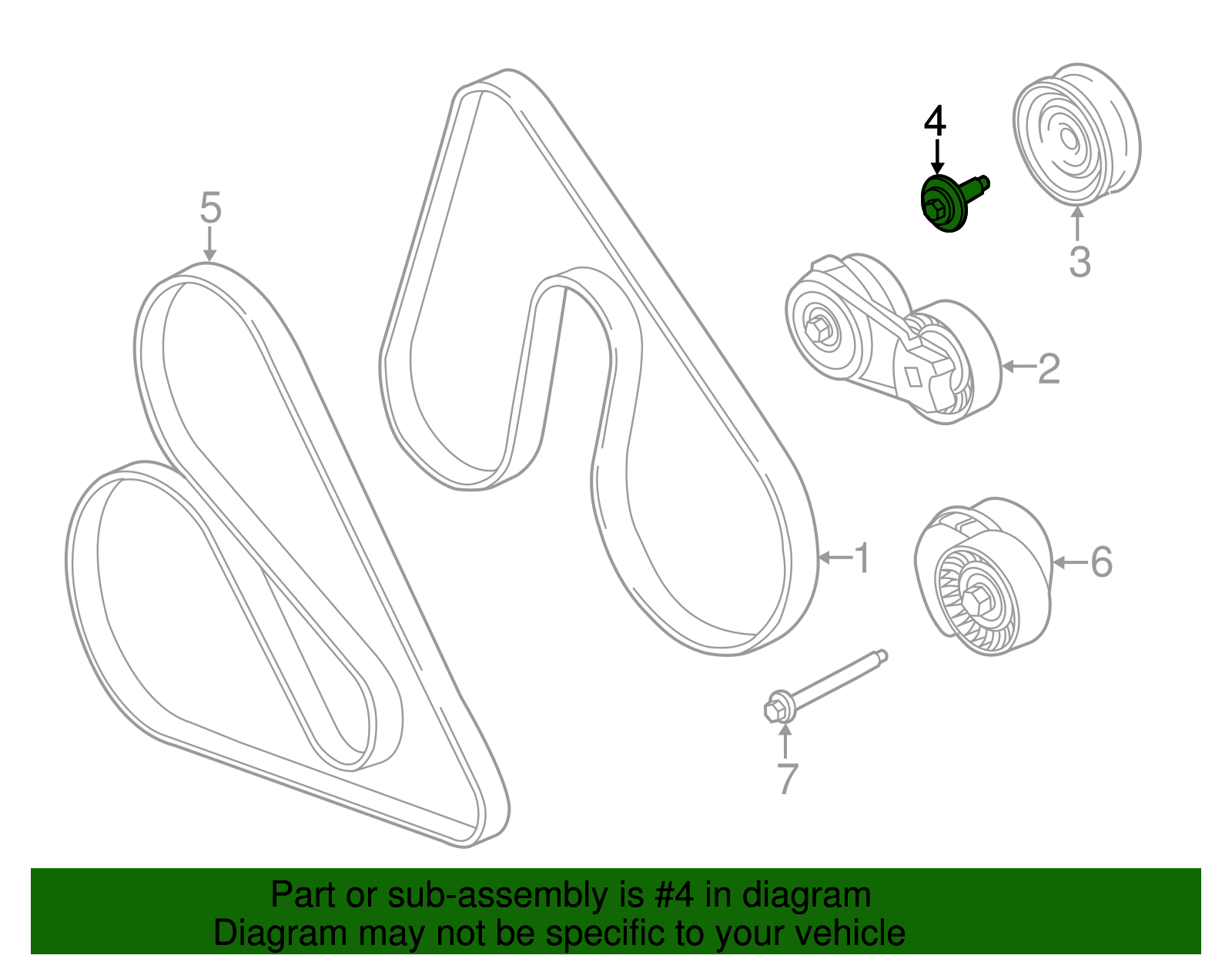 Genuine OEM Ford Part - Pulley Bolt W716498-S437 | Genuine OEM Ford ...