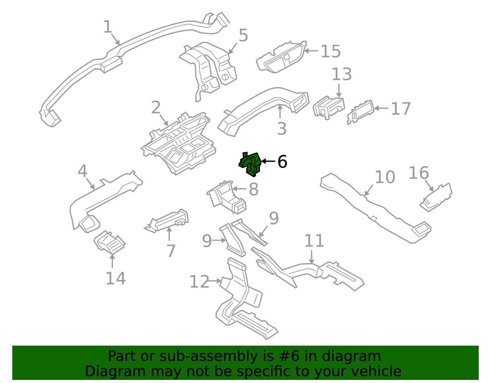 2020-2025 Ford Floor Duct LJ6Z-18490-B | OEM Parts Online