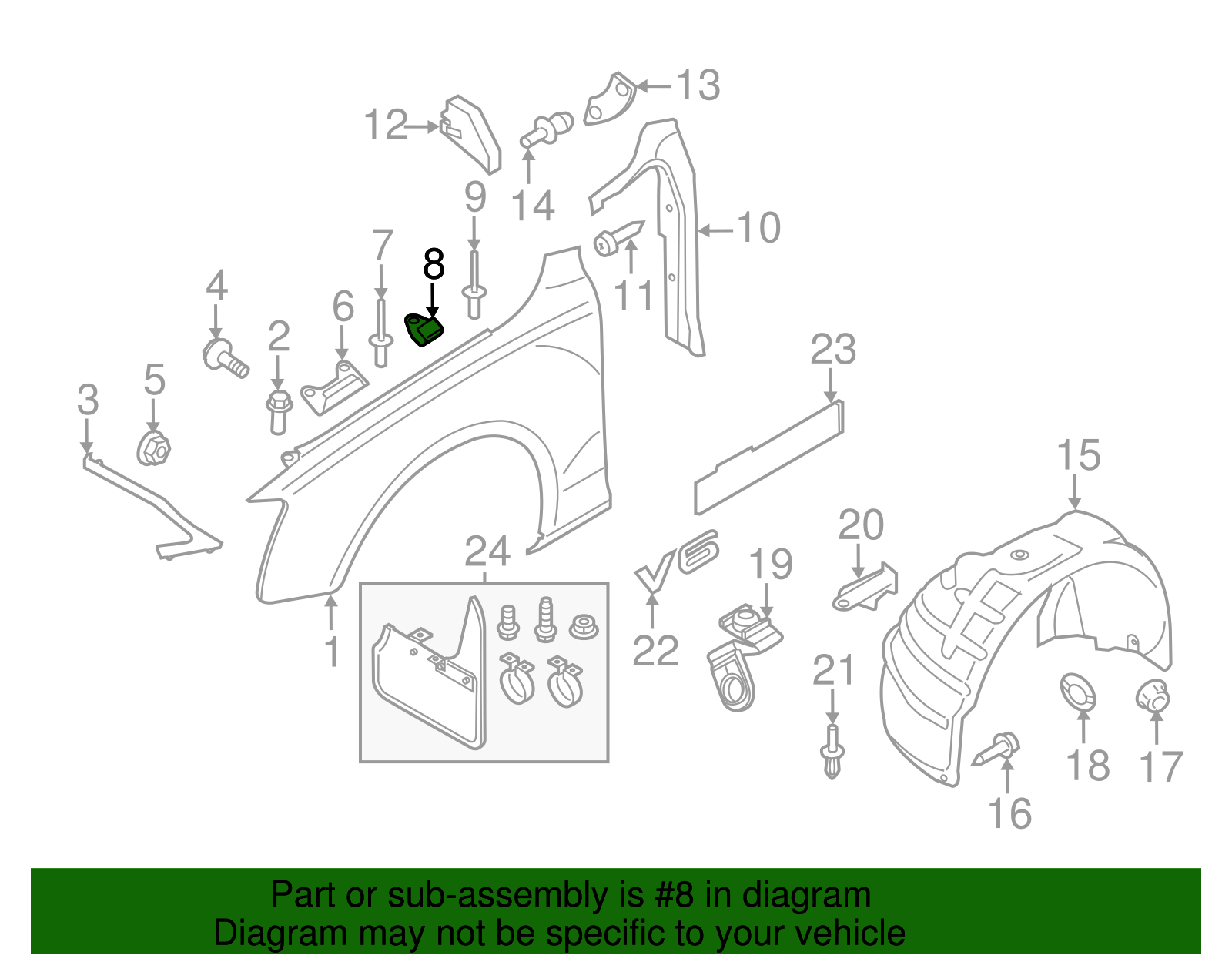 8T0-821-469-B - Rear Bracket 2008-2017 Audi | Audi OEM Parts Guy