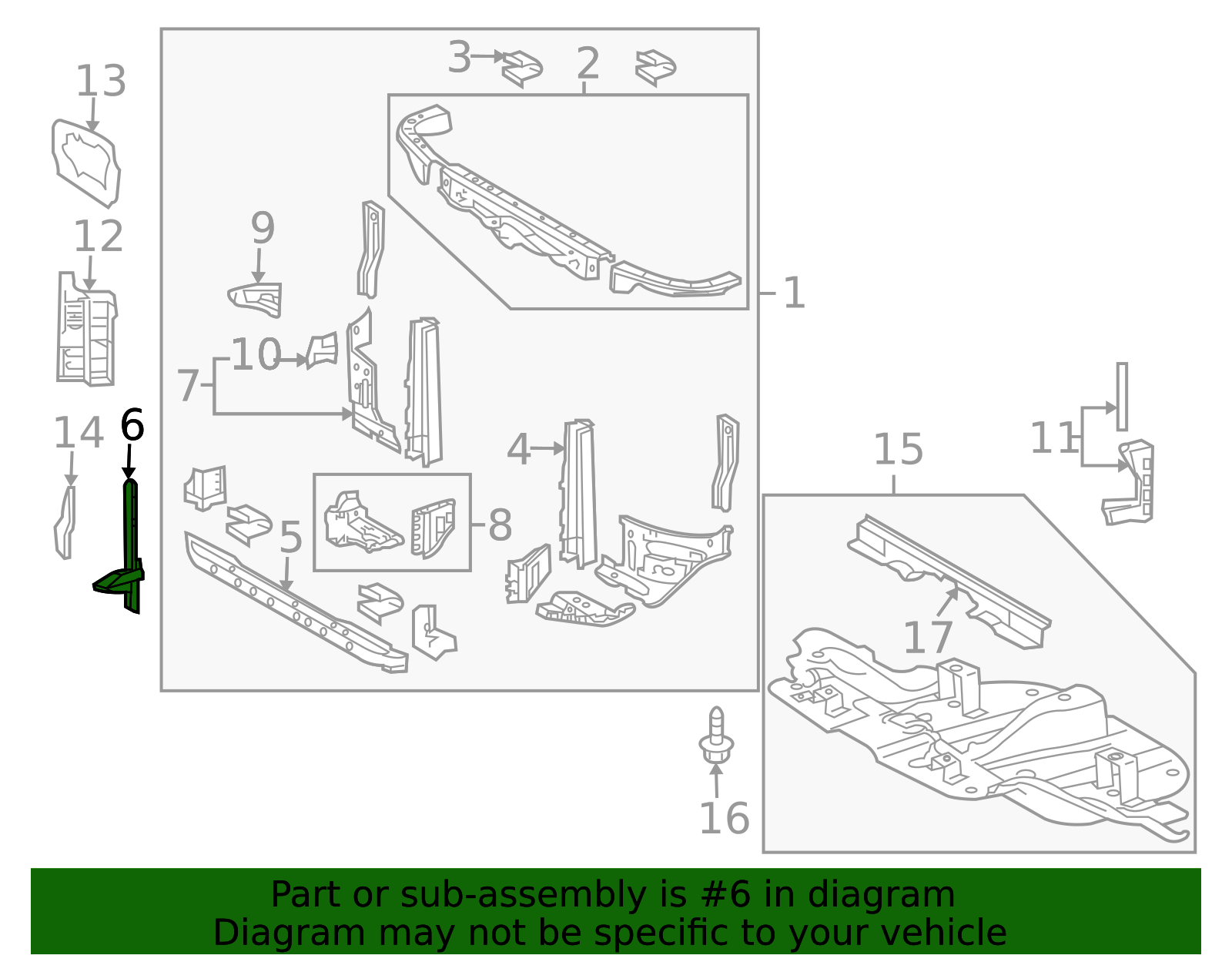 2010-2017 Toyota Sequoia Hood Latch Support 53209-0C081 | Toyota Parts ...