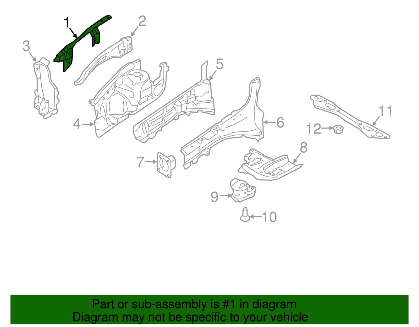 2016-2018 Lincoln MKX Fender Mtg Bkt F2GZ-16C078-B | Ford OEM Parts Outlet
