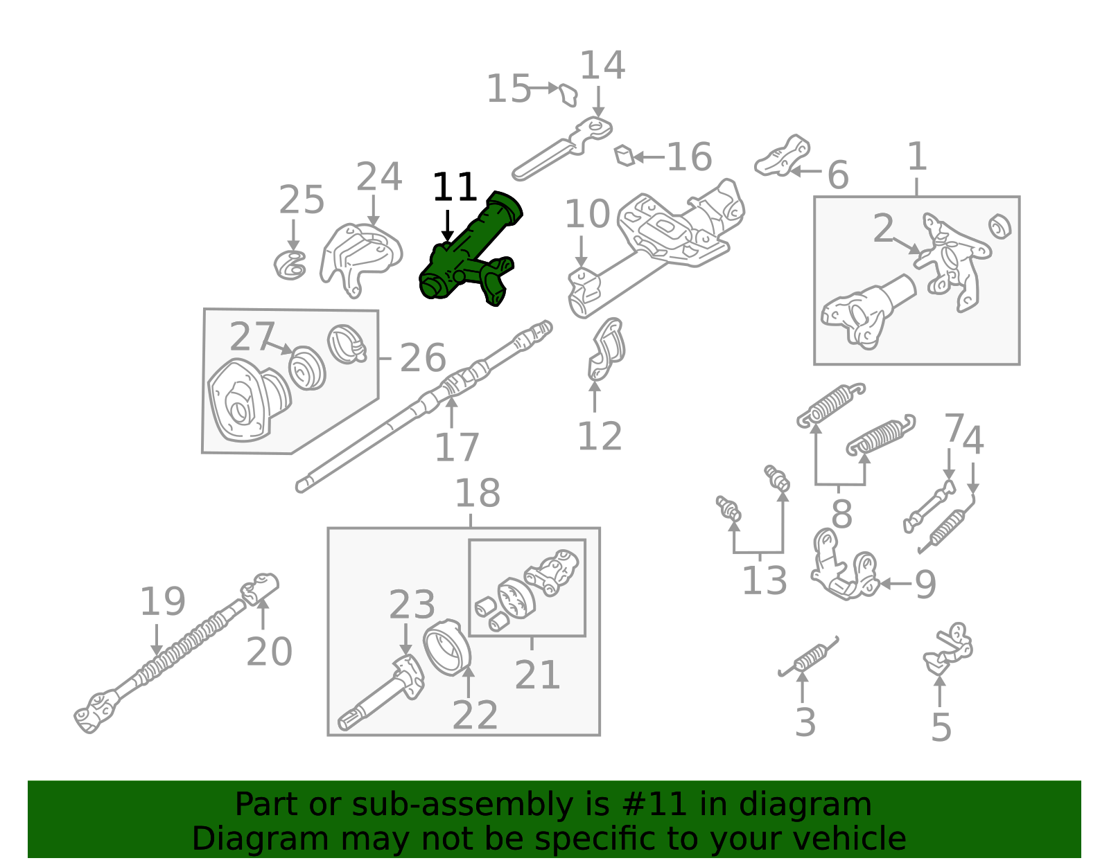 45280-60460 - Steering Column Bracket 1998-2002 Toyota Land Cruiser ...