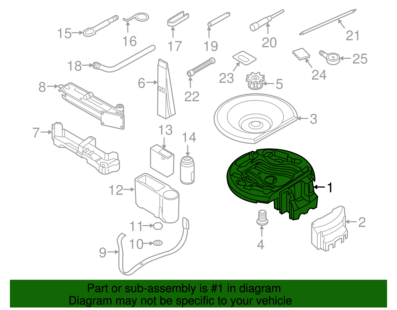 2013-2017 Audi Tool Compartment 4G0-012-109-K | Audi OEM Parts Guy