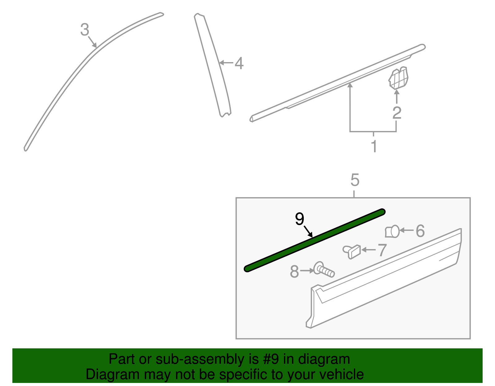 75337-TLA-A01 - Lower Molding Seal Strip 2017-2022 Honda CR-V | Honda ...