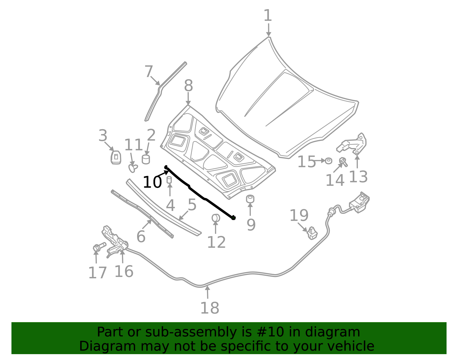 65771JA000 - Support Rod 2007-2013 Nissan Altima | Nissan Canada Parts