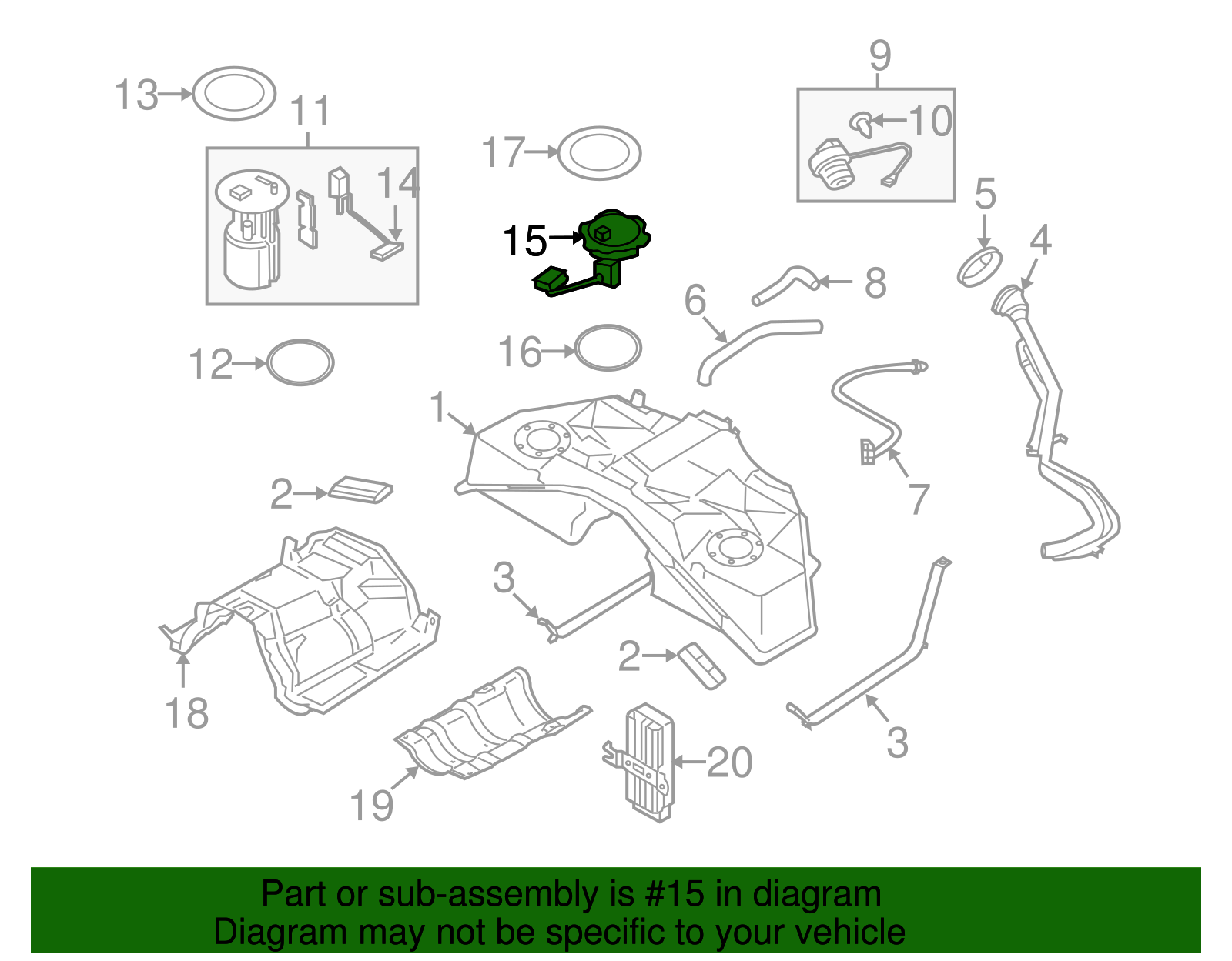 25060-1CB0C - Fuel Gauge Sending Unit 2009-2015 Infiniti | Infiniti of ...