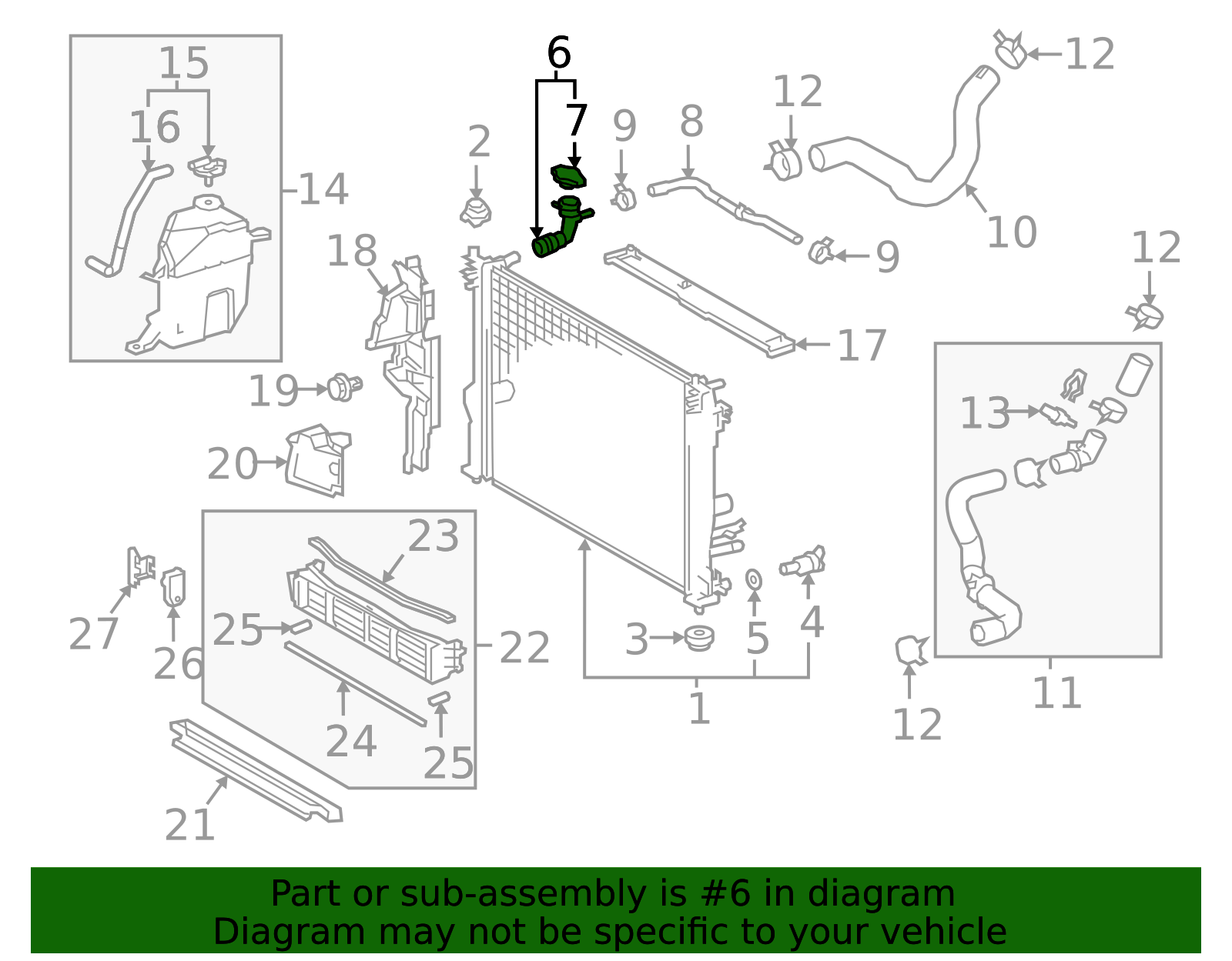2018-2025 Toyota Engine Coolant Filler Neck 16897-F0051 | Toyota Parts ...