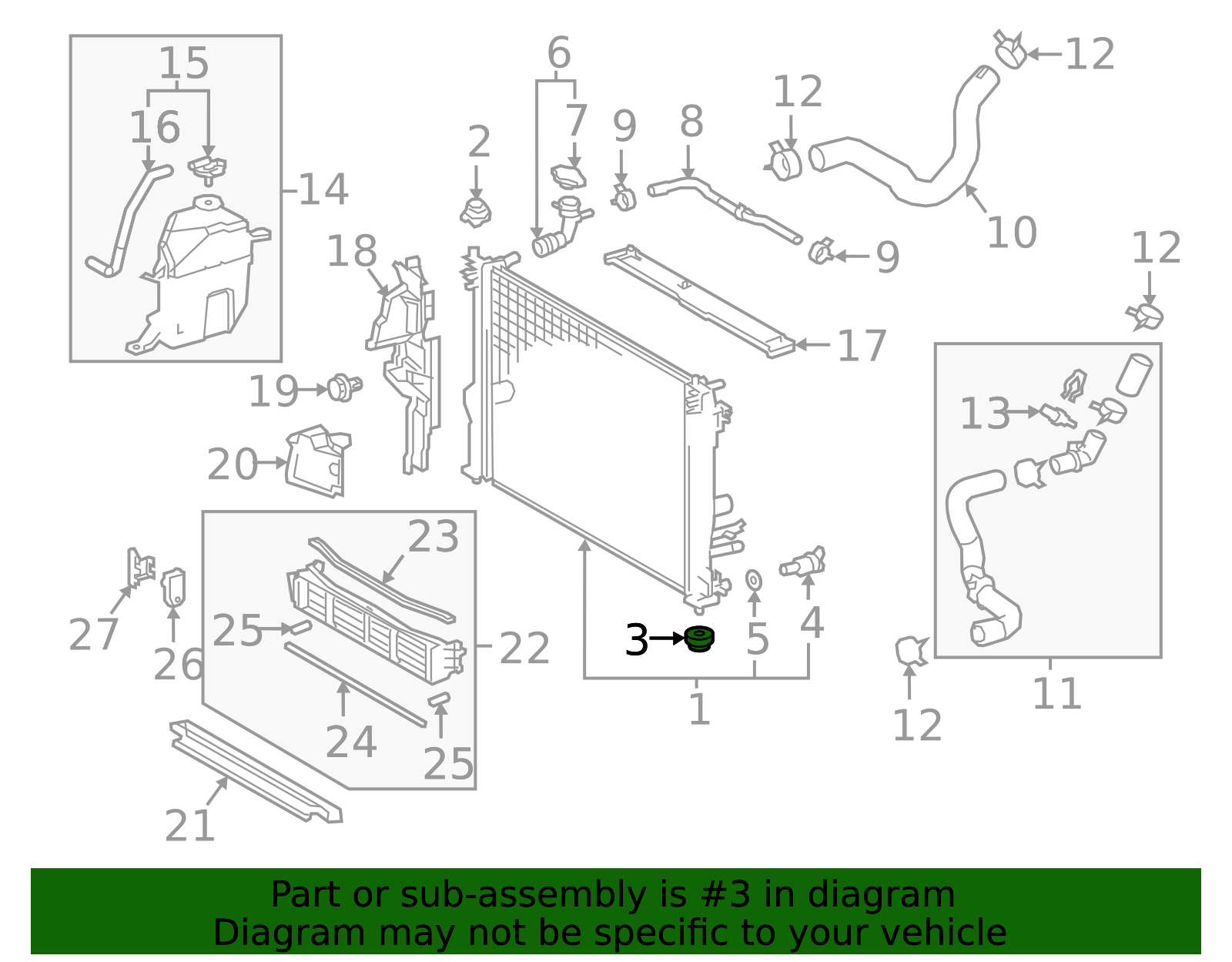 16535-0A050 - Radiator Assembly Lower Insulator - 1997-2025 Toyota ...