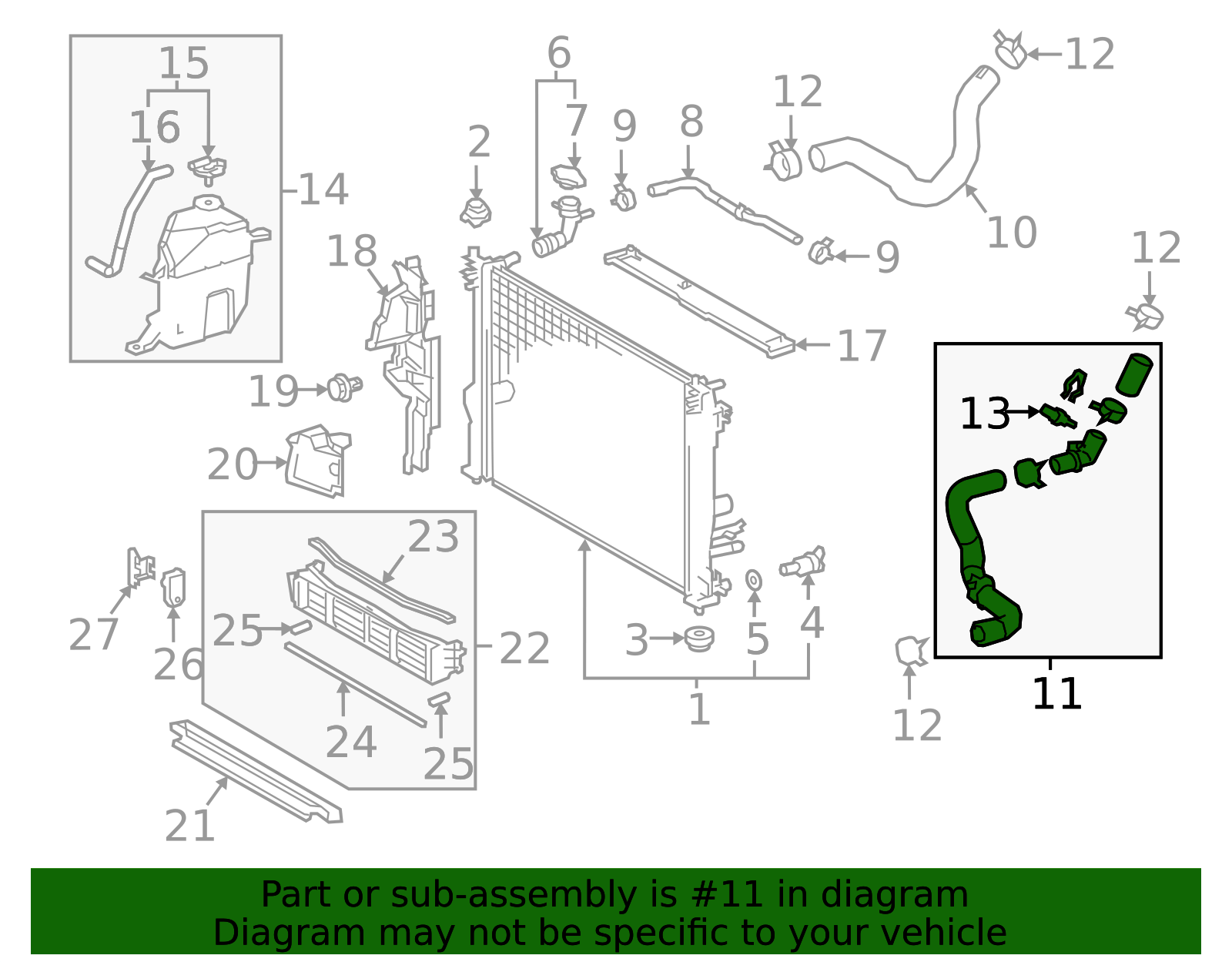 16057-F0010 - Radiator Hose Longo Toyota Parts