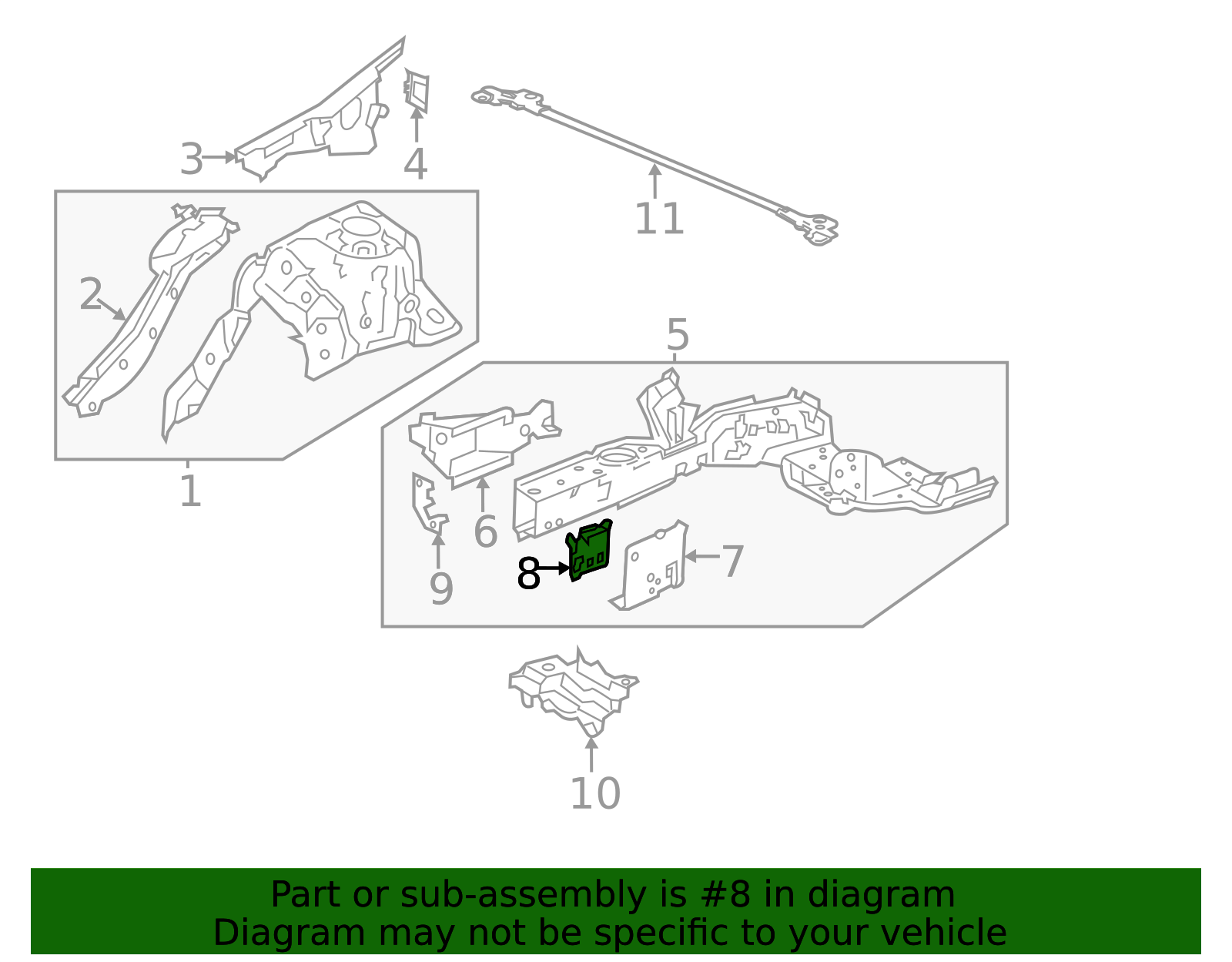60922-T2A-A00ZZ - 2013-2017 Honda Accord - Plate L Front Side Frame ...
