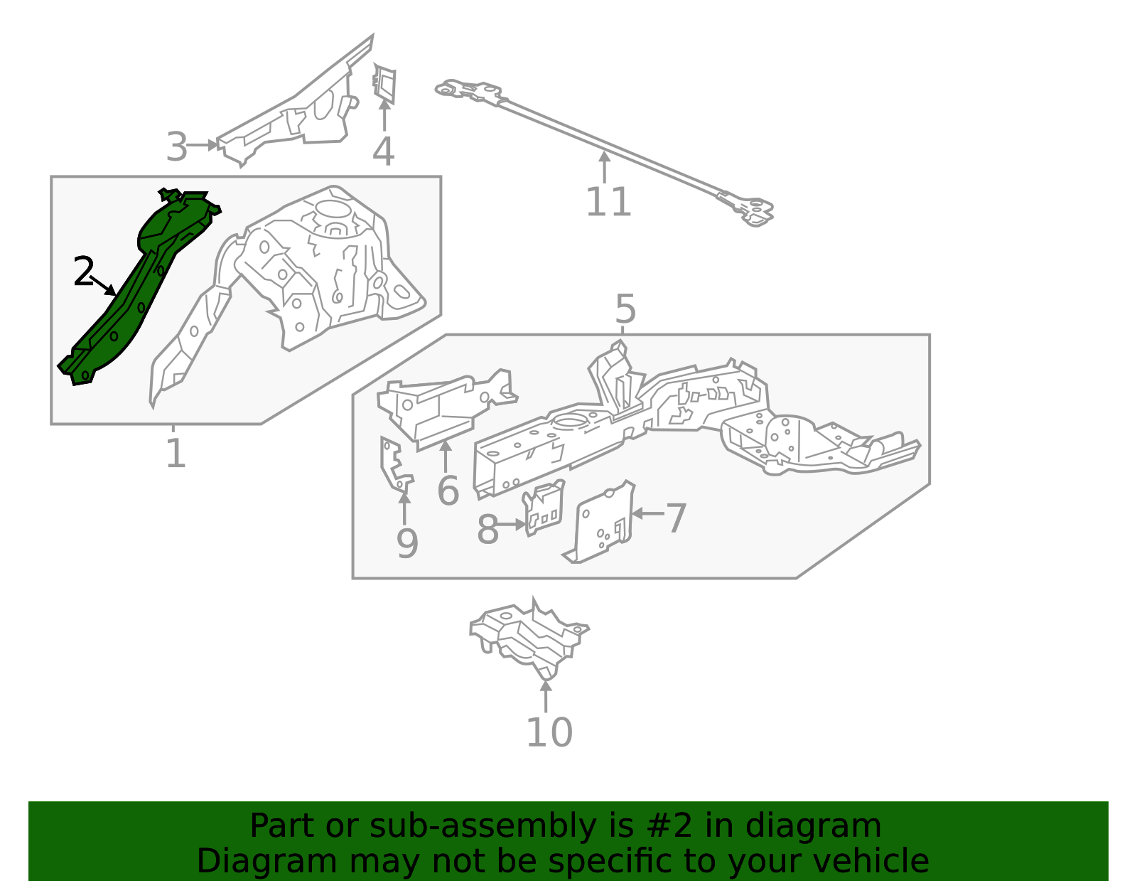 OEM 2013-2017 Honda Accord Lower Outer Rail 04684-T2A-A00ZZ | Honda ...