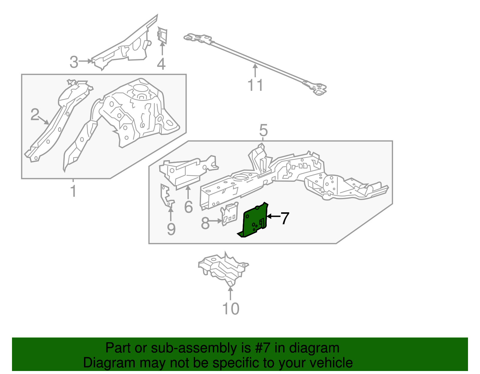 04616-T2F-A00ZZ - 2013-2017 Honda Accord - Plate Set L Front Sub-Frame ...