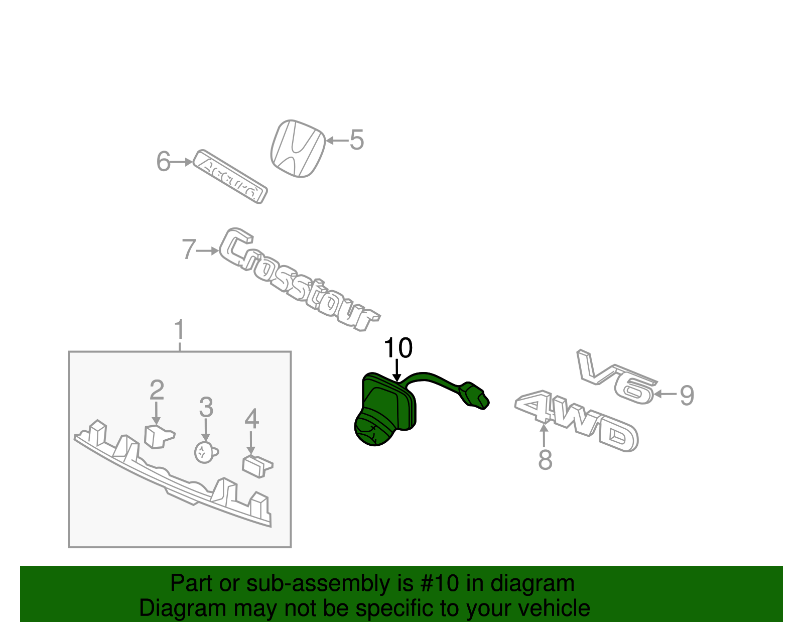 2010-2015 Honda Rear Camera 39530-TP6-A01 | OEM Parts Online