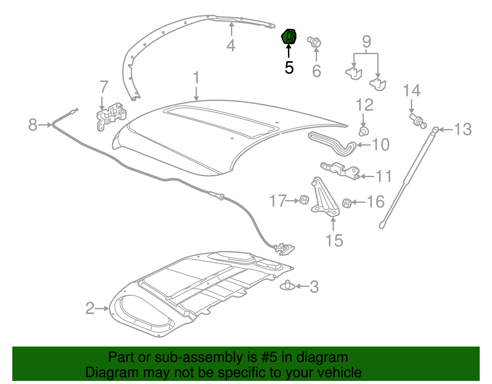 2011-2024 Mopar Hood Latch Striker Plate 04589689AA | Mopar Parts Canada