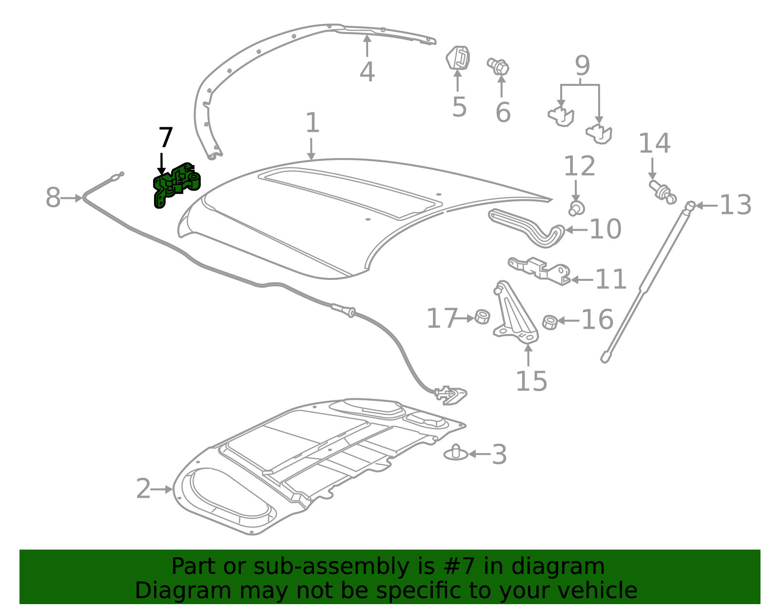 2011-2015 Mopar Hood Latch 4589688AE | Mopar Parts Canada