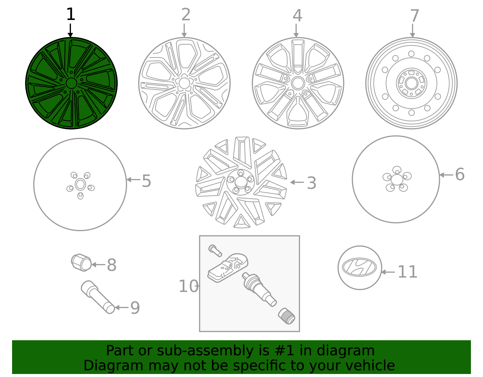 Hyundai - 52910-CL110 - Wheel, Alloy - 2021-2023 Hyundai Santa Fe | OEM ...
