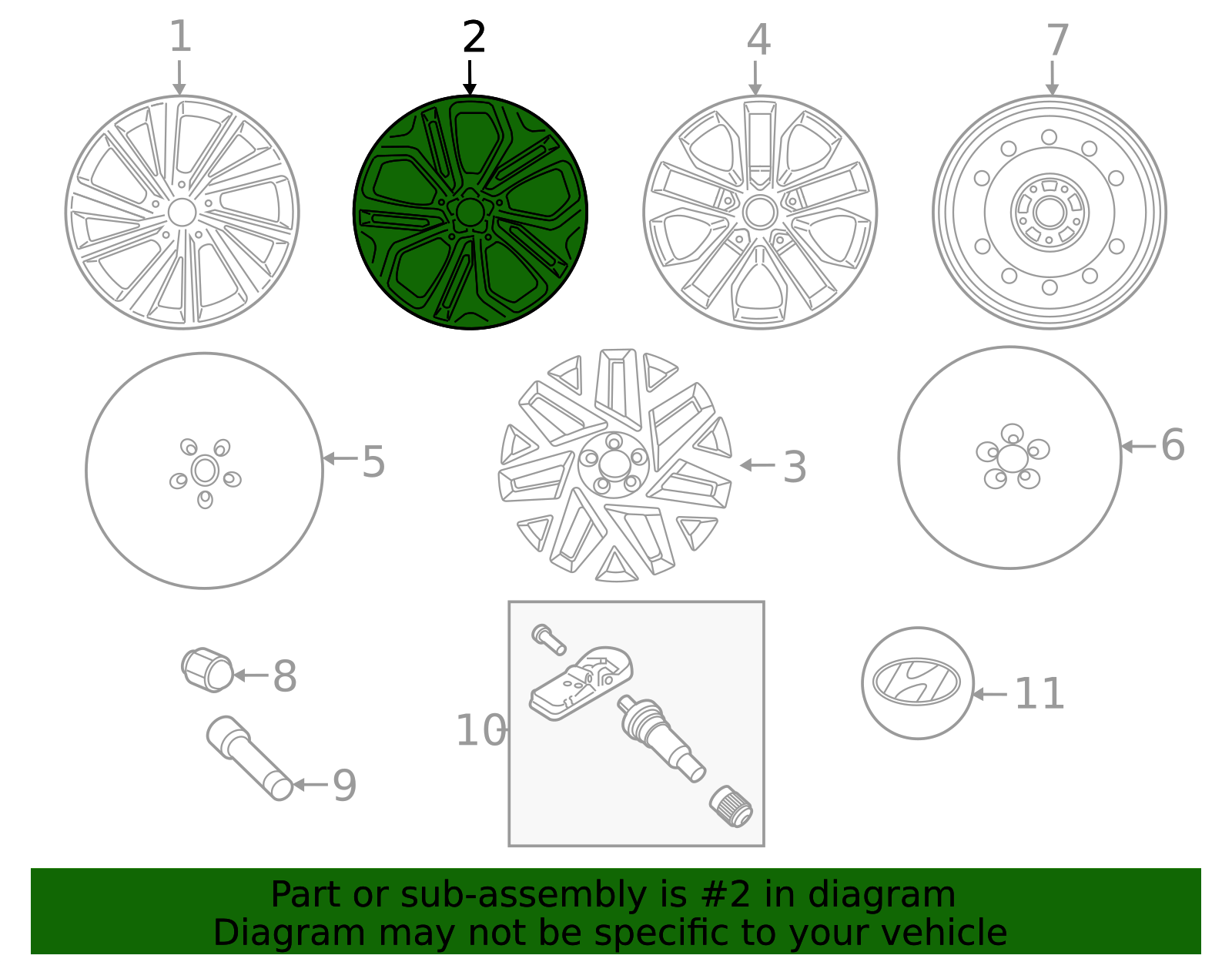 Hyundai - 52910-S2210 - Wheel, Alloy - 2019-2020 Hyundai Santa Fe | OEM ...