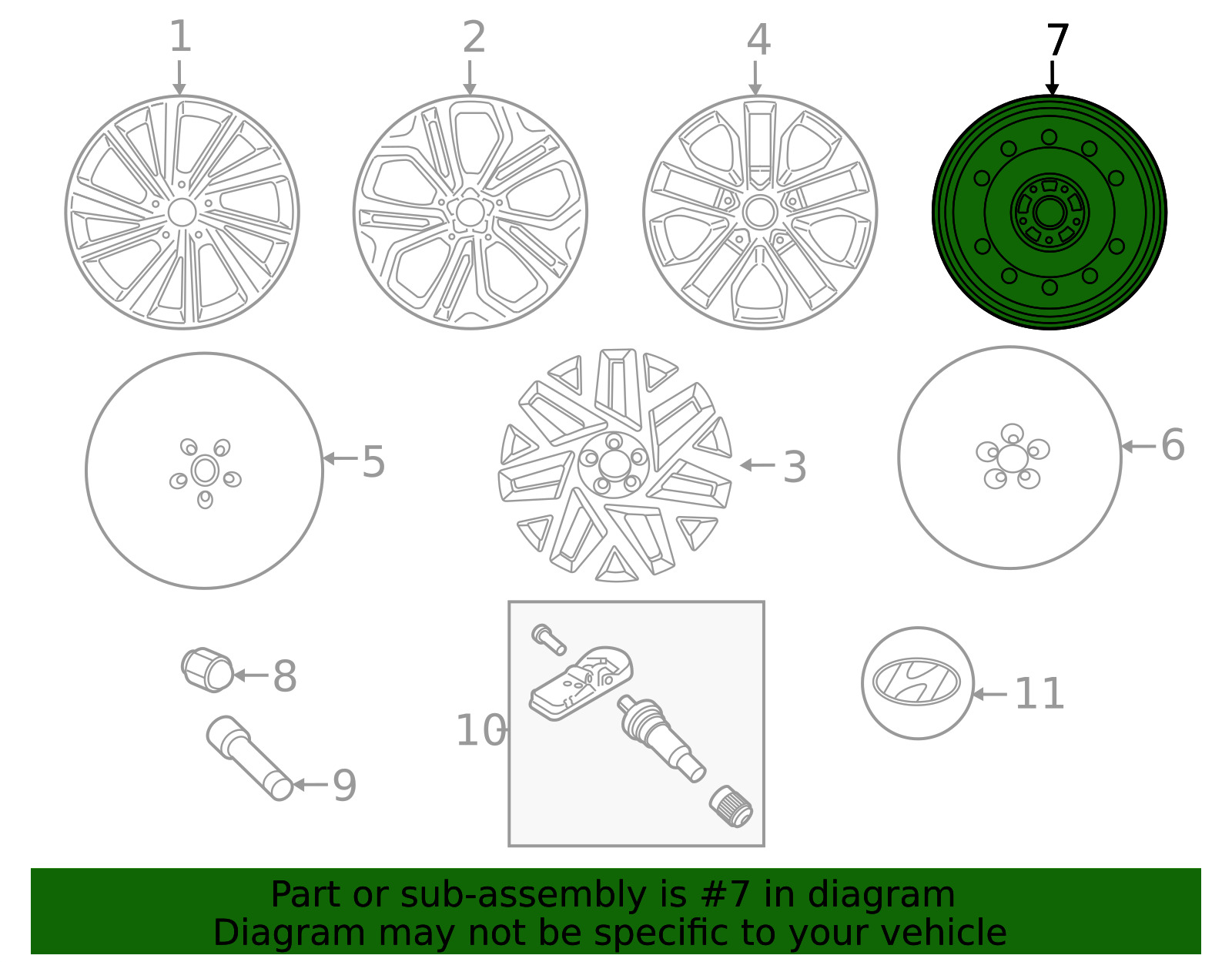 Genuine Spare Wheel for 2021-2025 Hyundai | Part# 52919-R5100 | Hyundai ...
