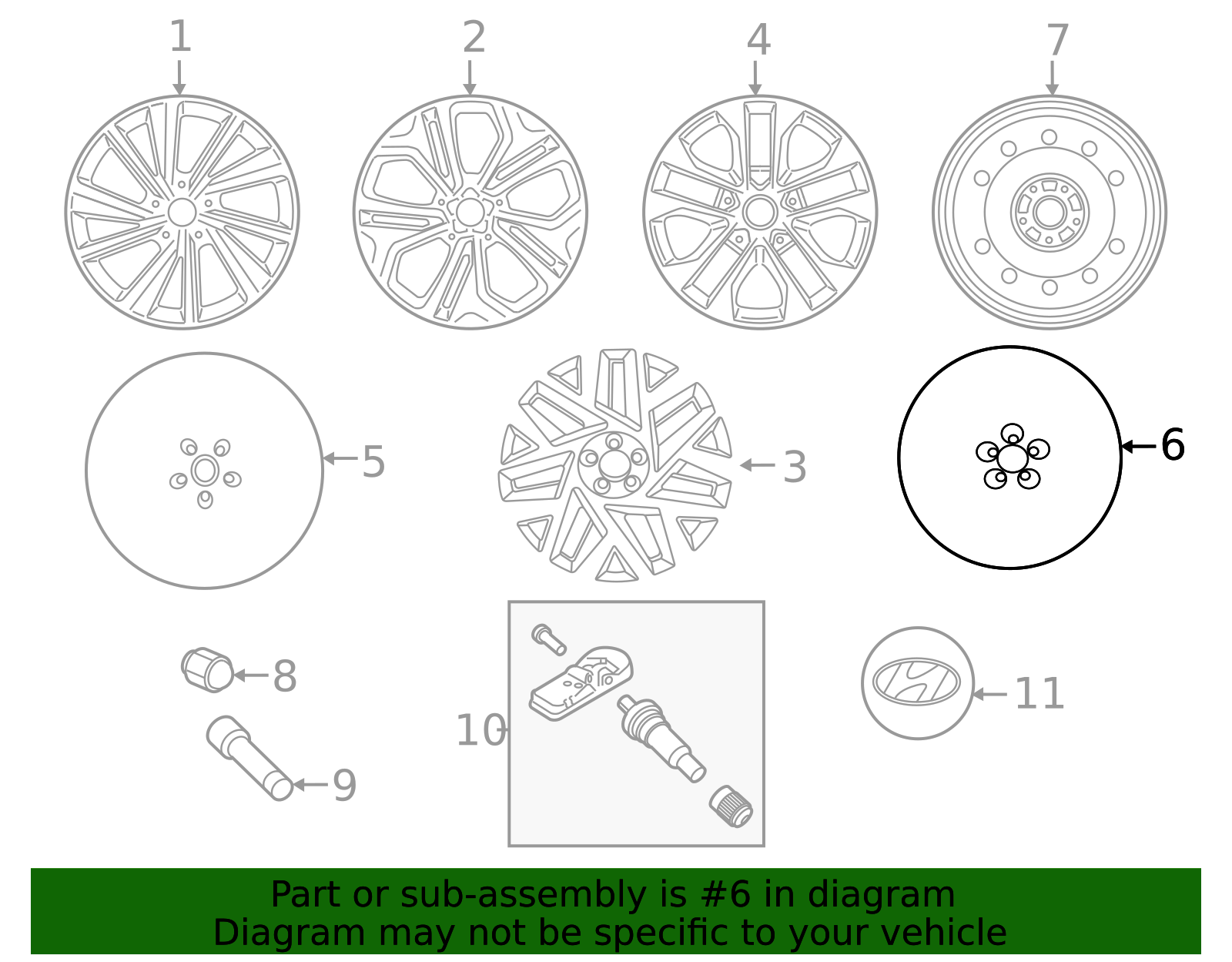 Hyundai - 52910-S1850 - Wheel, Alloy - 2021-2023 Hyundai Santa Fe | OEM ...