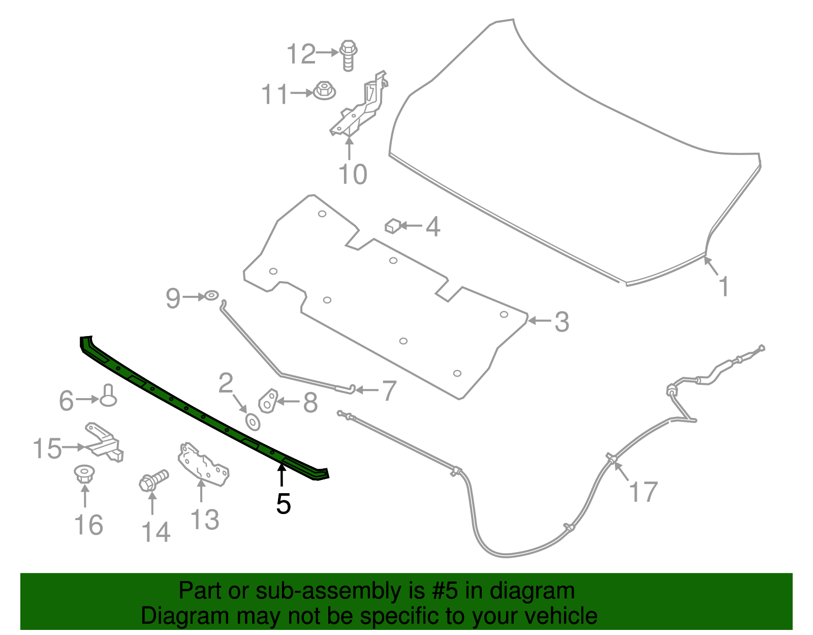 2018-2025 Nissan LEAF Front Seal - Passenger Side (RH) 65820-5SK0A ...