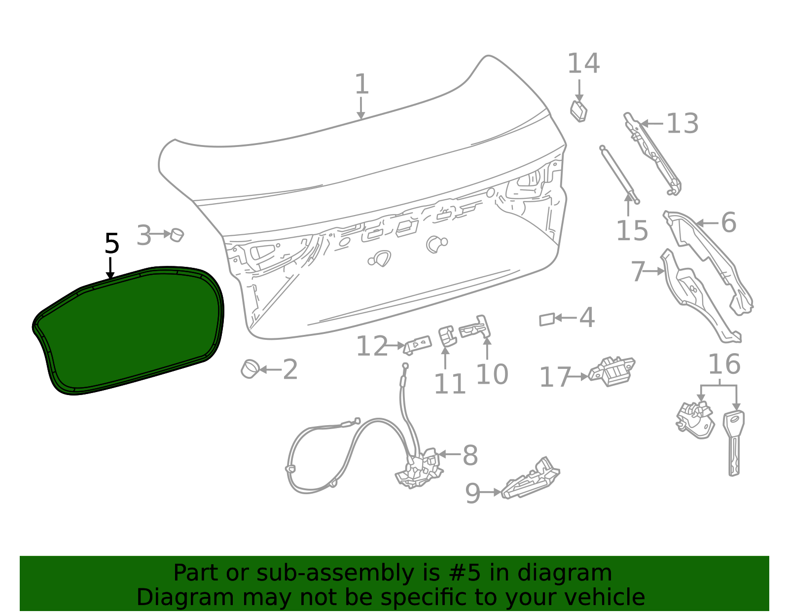 2021-2024 Toyota Mirai Body Weather-Strip 64461-62040 | Toyota Parts Center