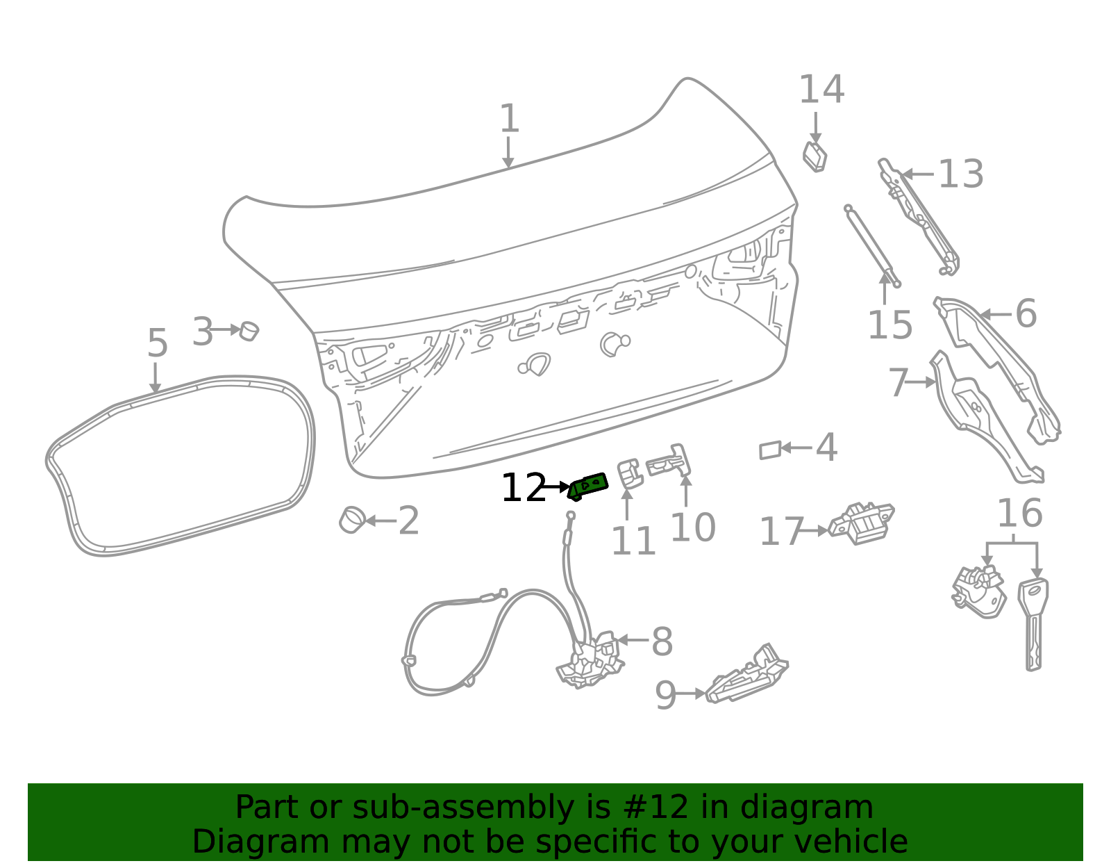 Deck Lid Release Lever Clip 64618-30010-C1 | Toyota Parts Center