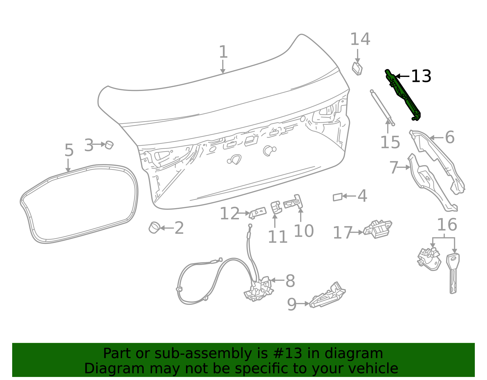 2021-2025 Toyota Mirai Hinge 64520-62040 | Toyota Parts Center