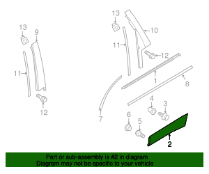 2011-2018 Porsche Cayenne Lower Molding 958-559-790-00-G2X | OEM Parts Online