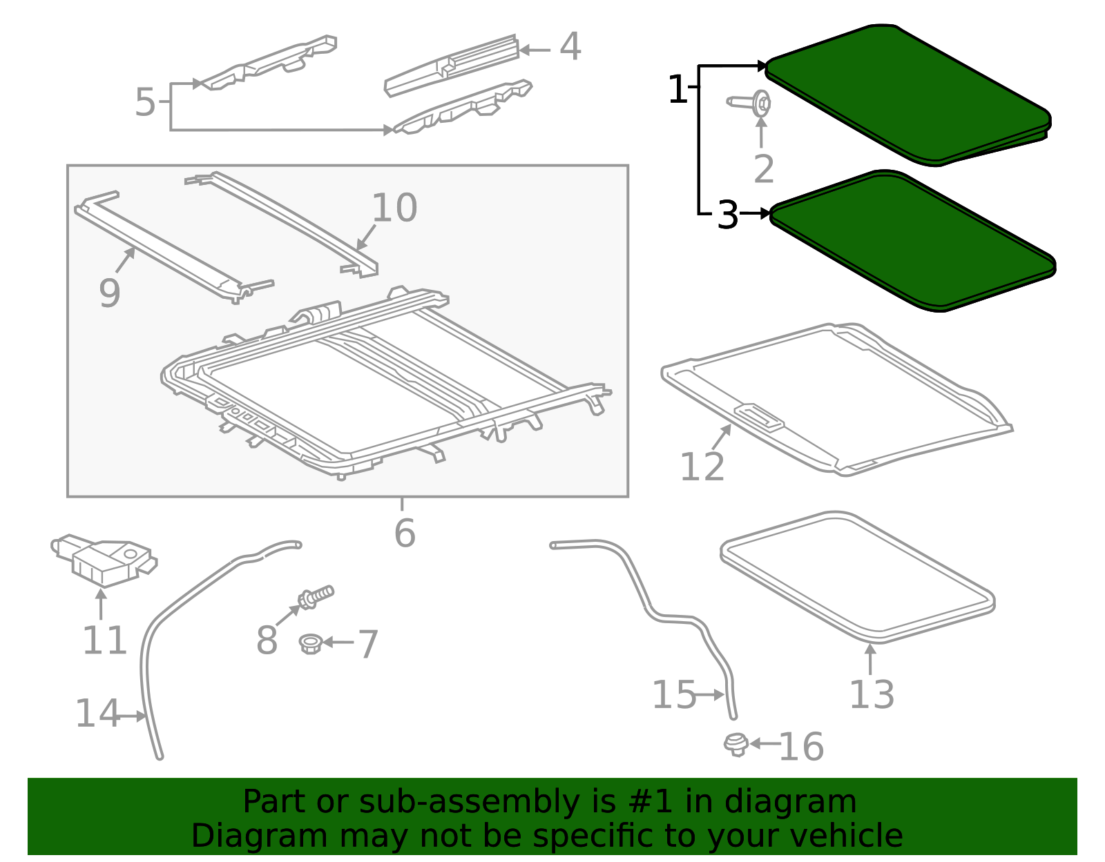 Sunroof Glass 63201-0R080 | OEM Parts Online