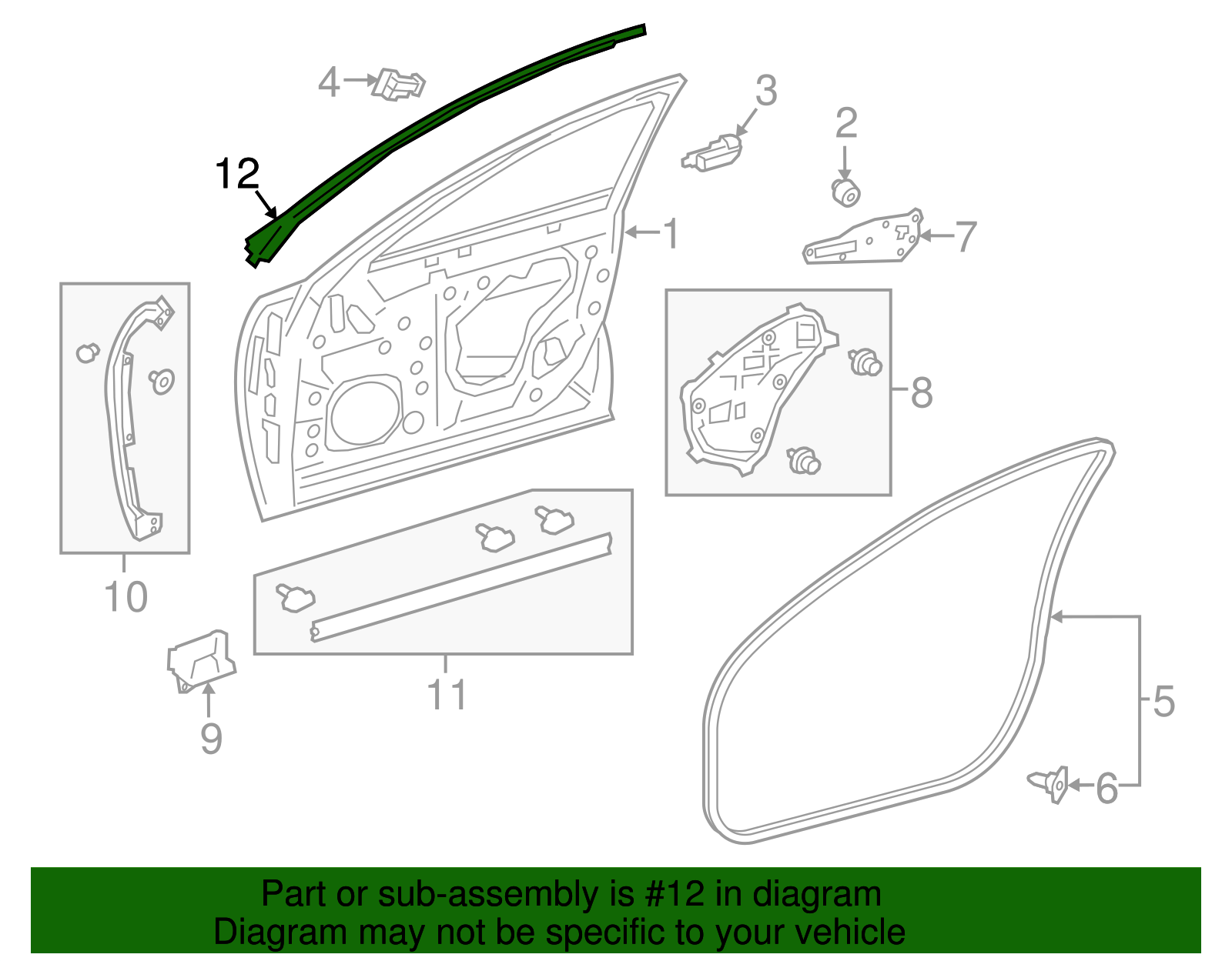 67864-50050 - 2018-2024 Lexus - Upper Weather-Strip | My L Parts